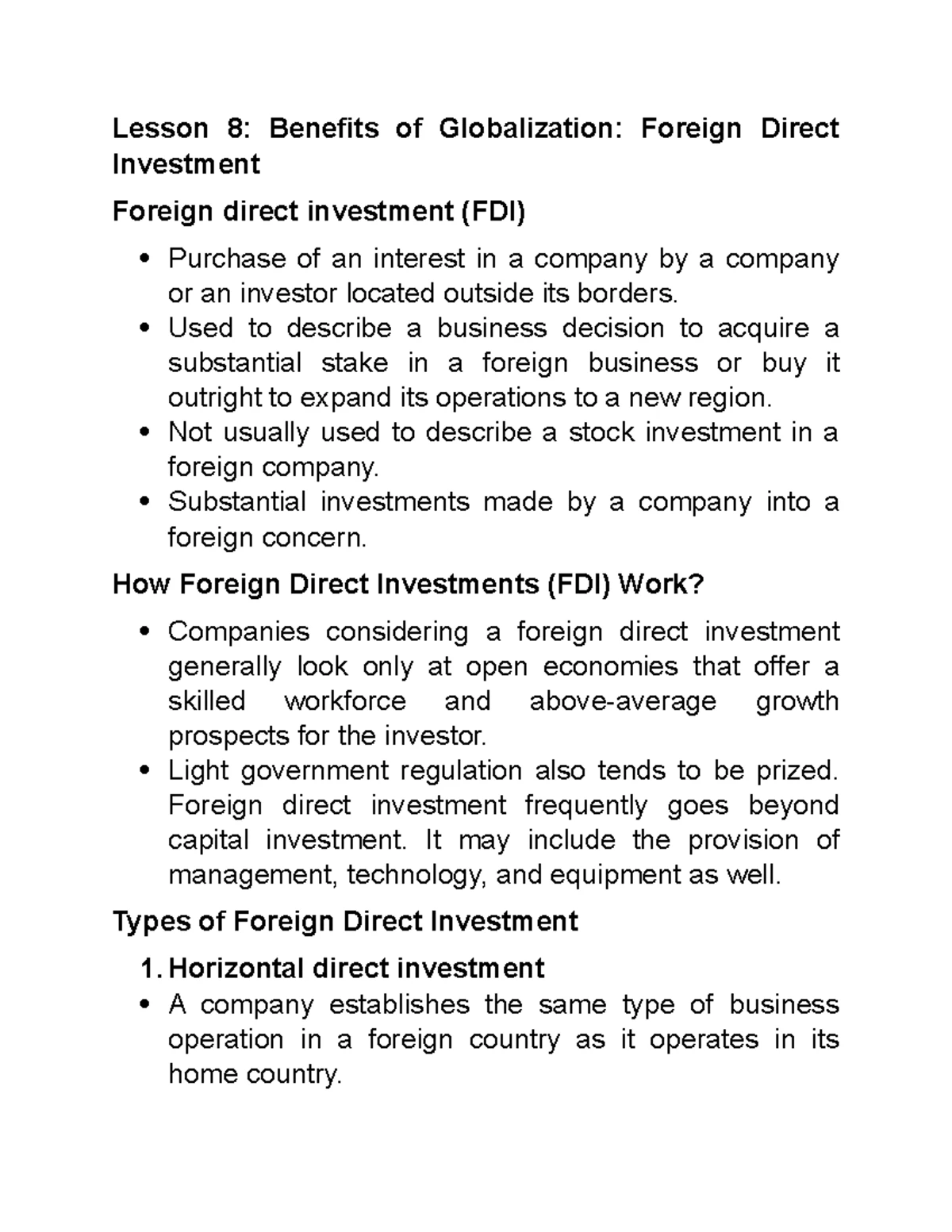 GEN 005 Lesson 5 AND 6 - Lesson 5: Forms of Globalization: Part 2 ...