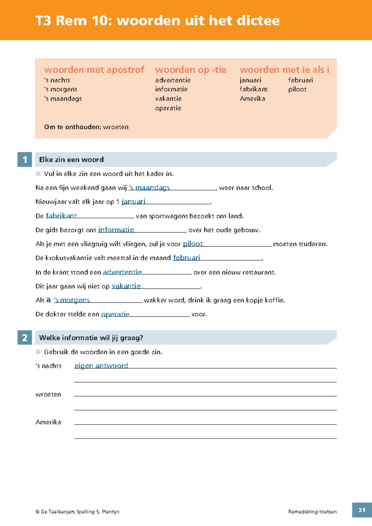 Spelling T3-T4: Woorden met Apostrof en Persoonsvormen - Studocu