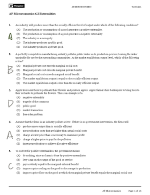 AP Micro 2019 Practice - AP ® Microeconomics Practice Exam From the ...