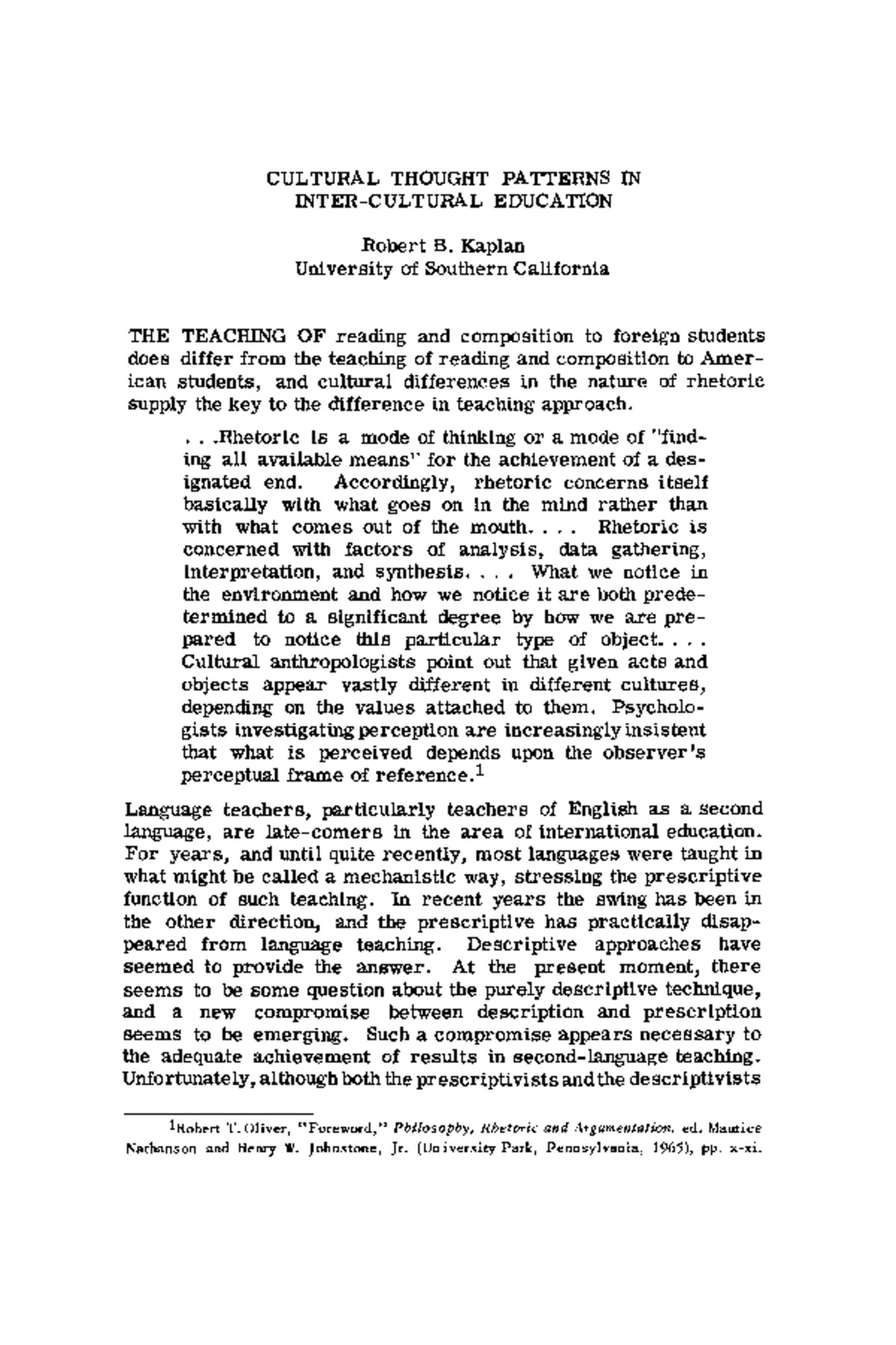 Snghi as tây - Huy - CULTURAL THOUGHT PATTERNS I N INTER-CULTURAL ...