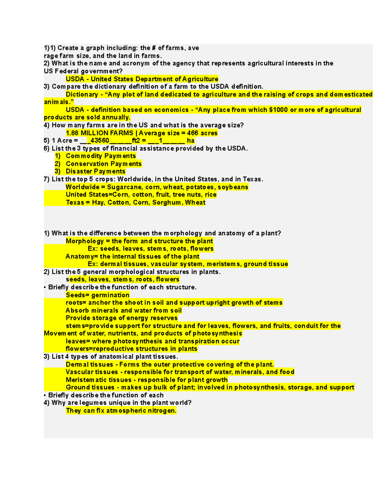 Agricultural Science Notes: Crop Yield, GMOs, and Sustainable Practices ...
