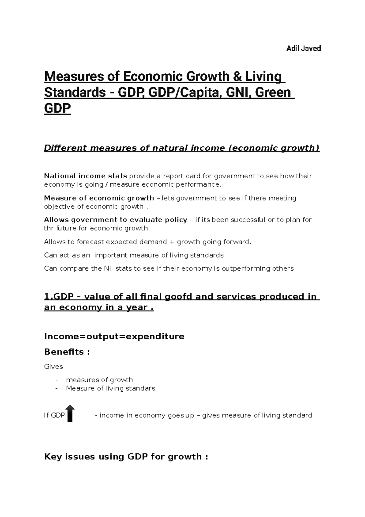 Measures of Economic Growth: Accelerator & Multiplier Effects (ECO 101 ...