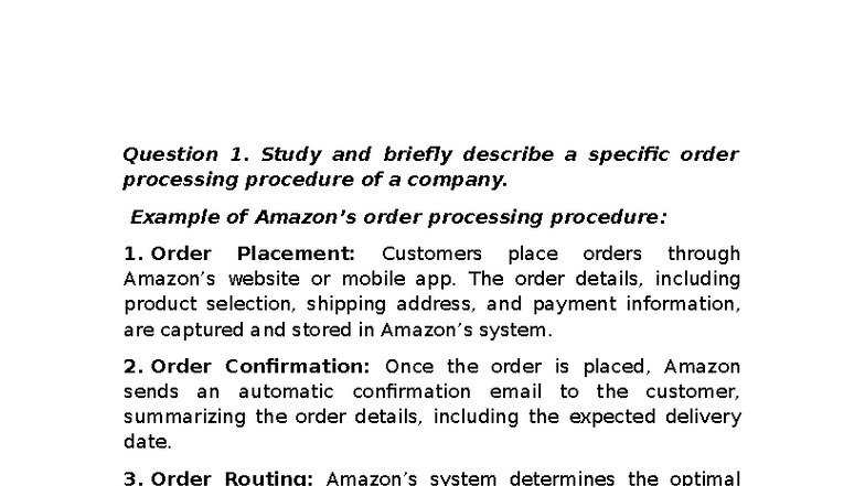 Order Processing Procedures and Import Regulations: A Comprehensive ...
