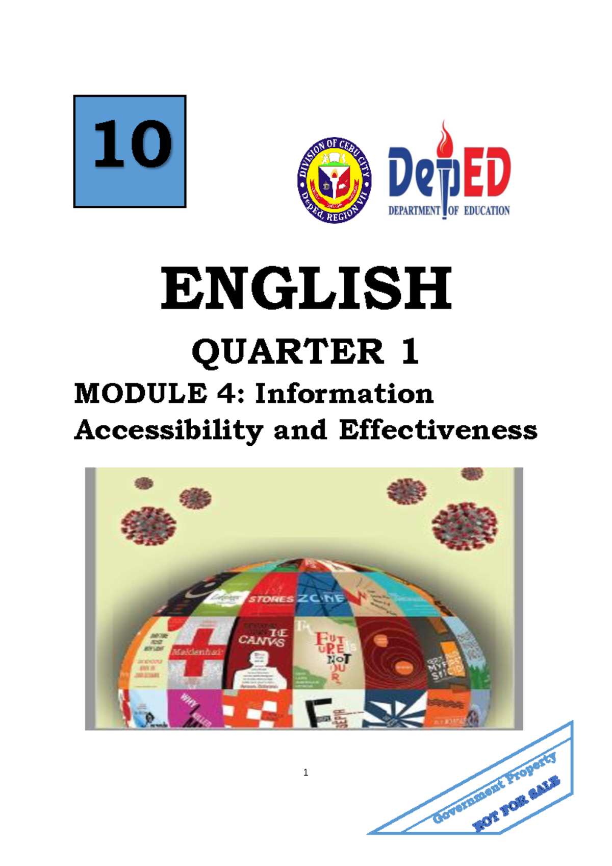 4 Q1 English - ENGLISH QUARTER 1 MODULE 4: Information Accessibility ...