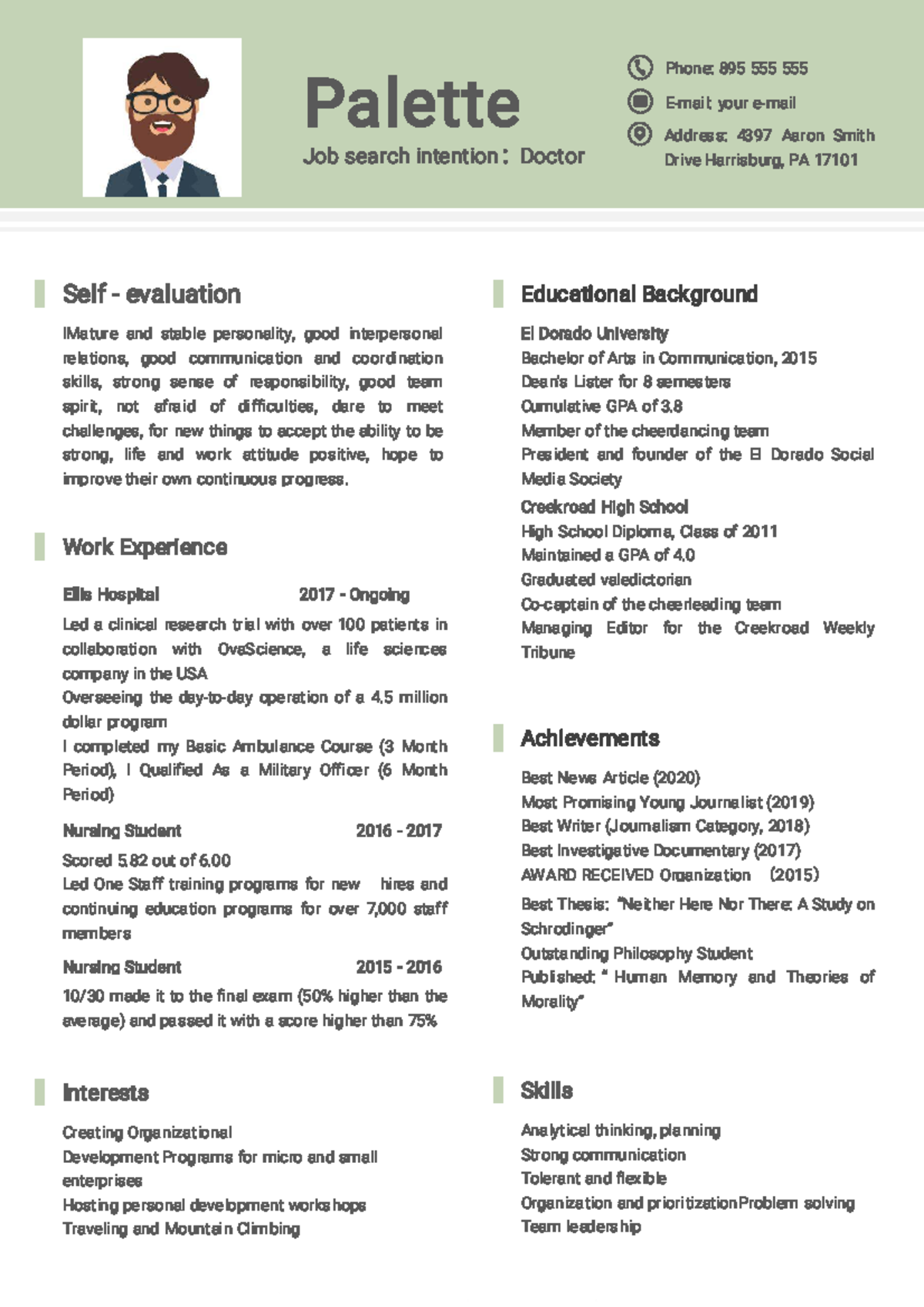 Green Universal Resume for Job Search: A Comprehensive Guide - Studocu