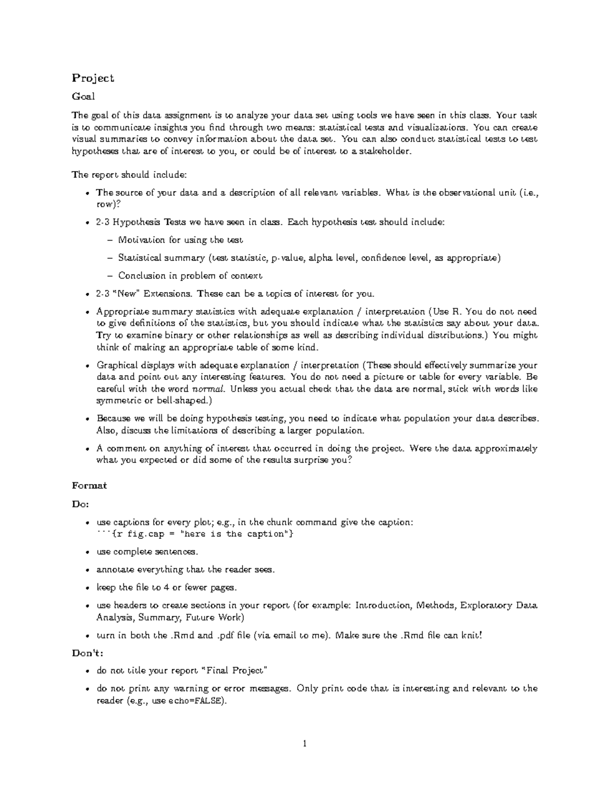 Data Analysis Project Guidelines (Course Code: DATA101) - Studocu