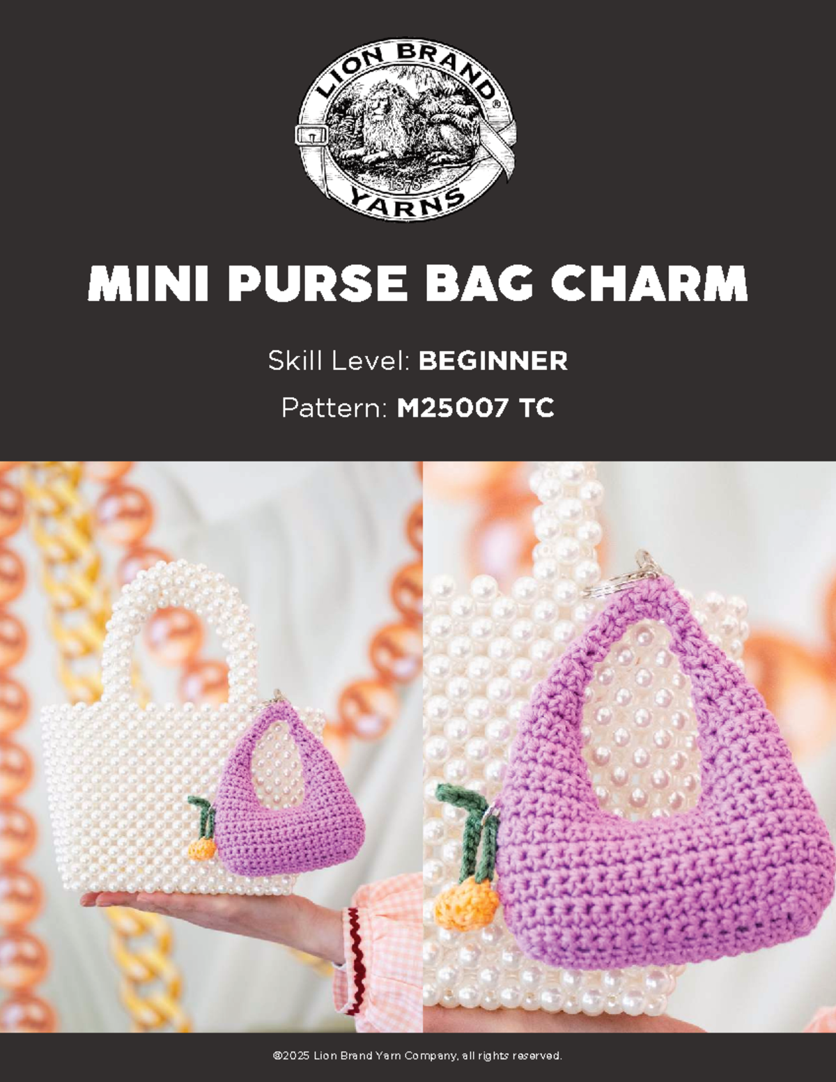 M25007 TC: Beginner Mini Purse Bag Charm Crochet Pattern - Studocu