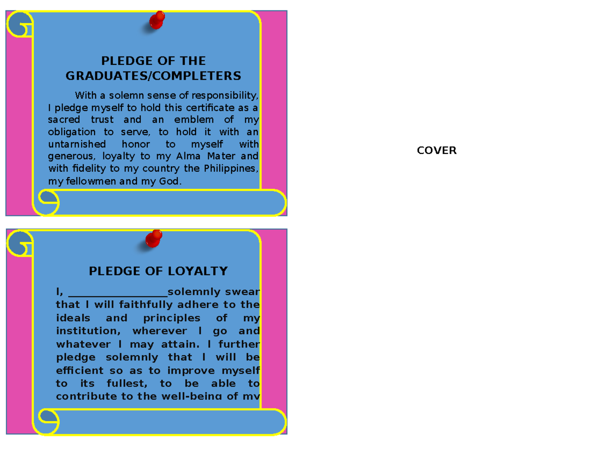 Graduation Ceremony & Pledge of Loyalty for Class of 2022 - Studocu