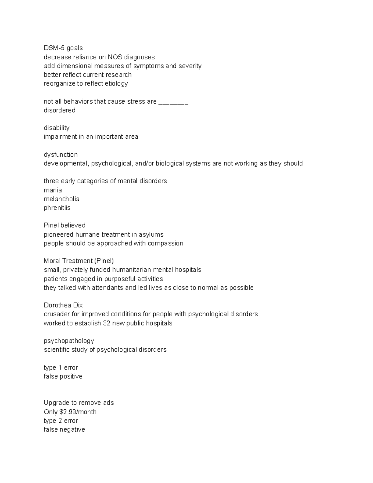 405 study guide 2 - Professor: Jeff Henriques - DSM-5 goals decrease ...