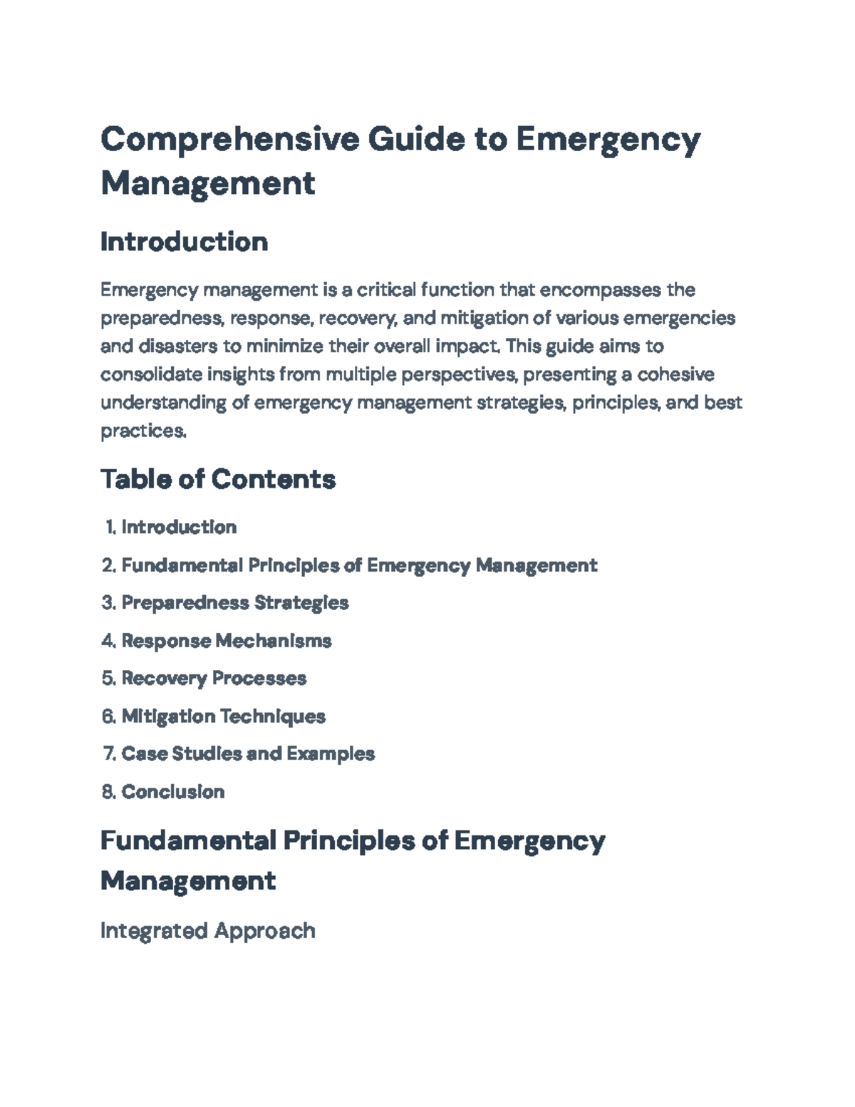 Comprehensive Guide to Emergency Management Strategies and Practices ...