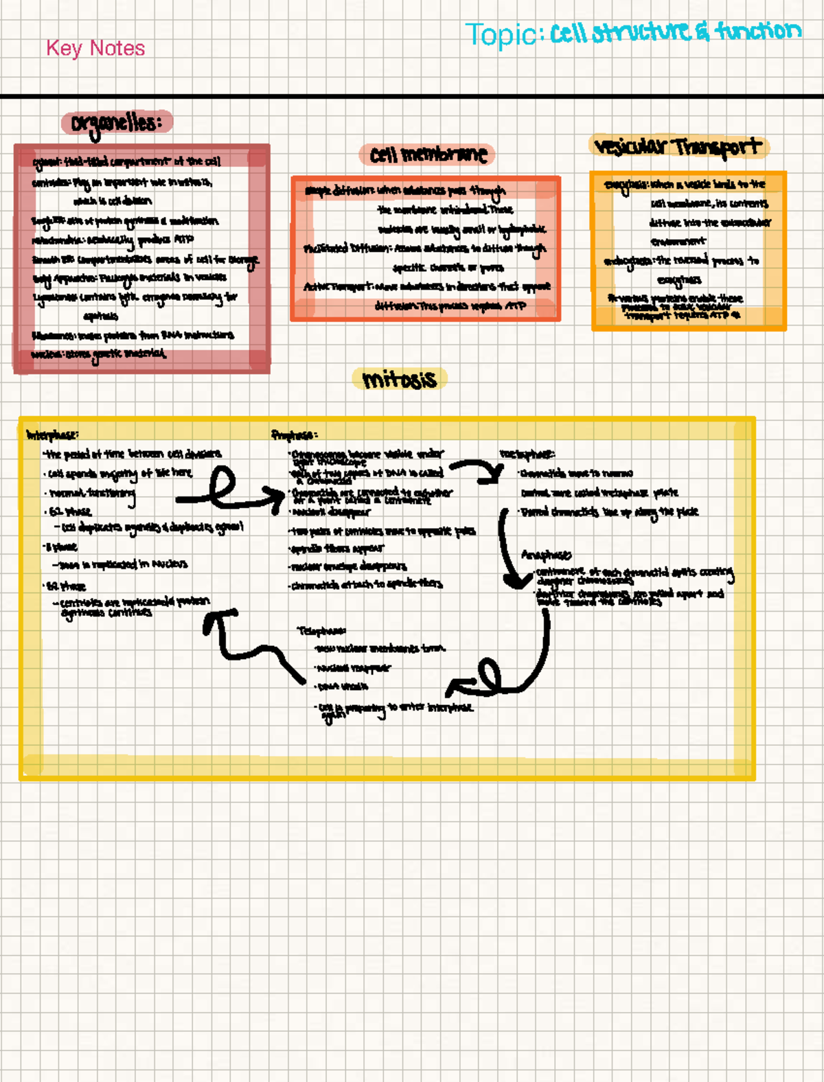Patho Unit 1: Key Notes on Cell Structure, Function, and ...