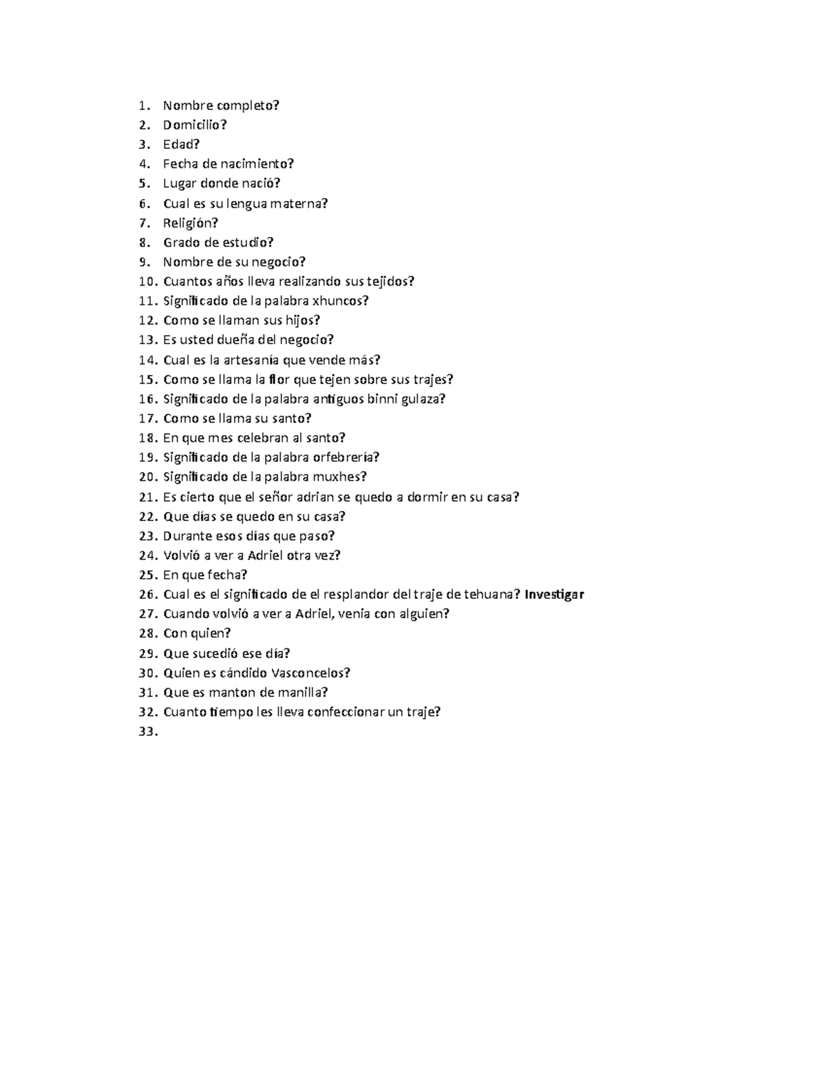 CASO PRÁCTICO DE PENAKL - Entrevista a Lorena Villalobos - Studocu