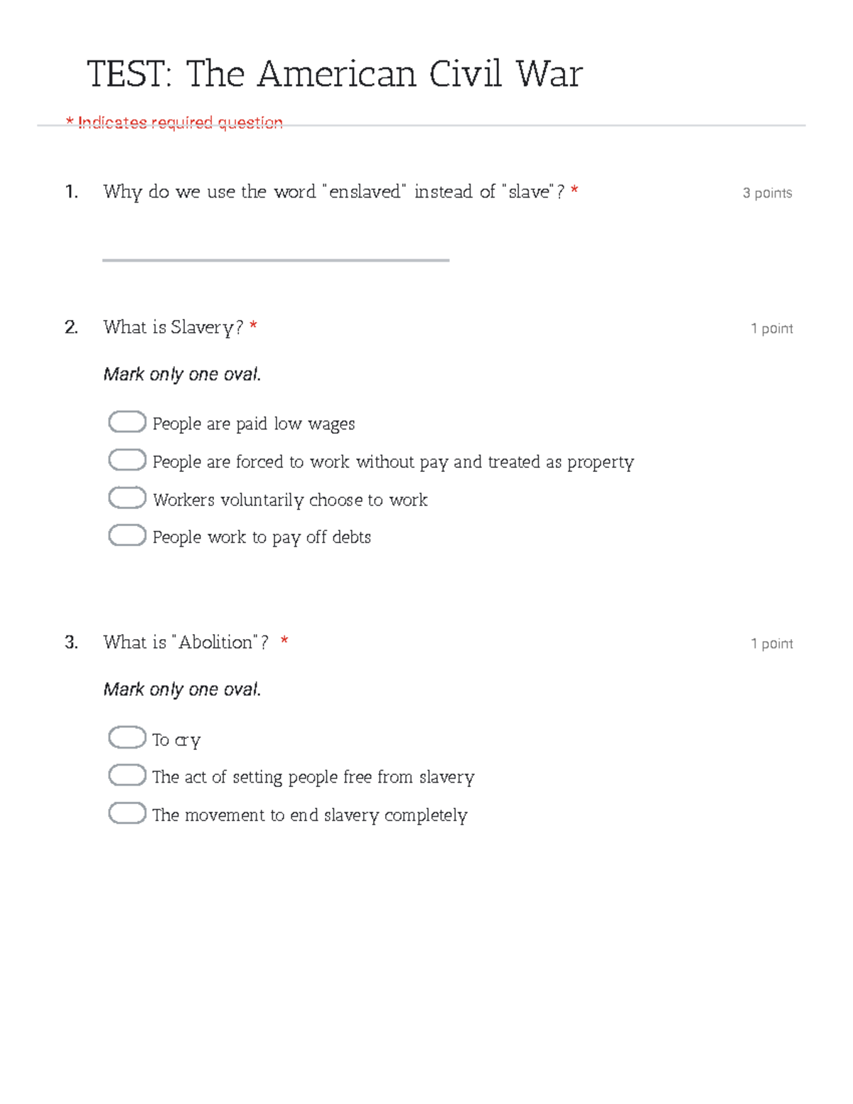 Civil War Quiz: Key Concepts & Figures in AMH 101 - Studocu