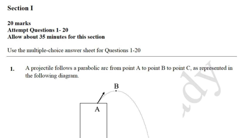 Physics 101: Projectile Motion Questions & Answers (20 Marks) - Studocu