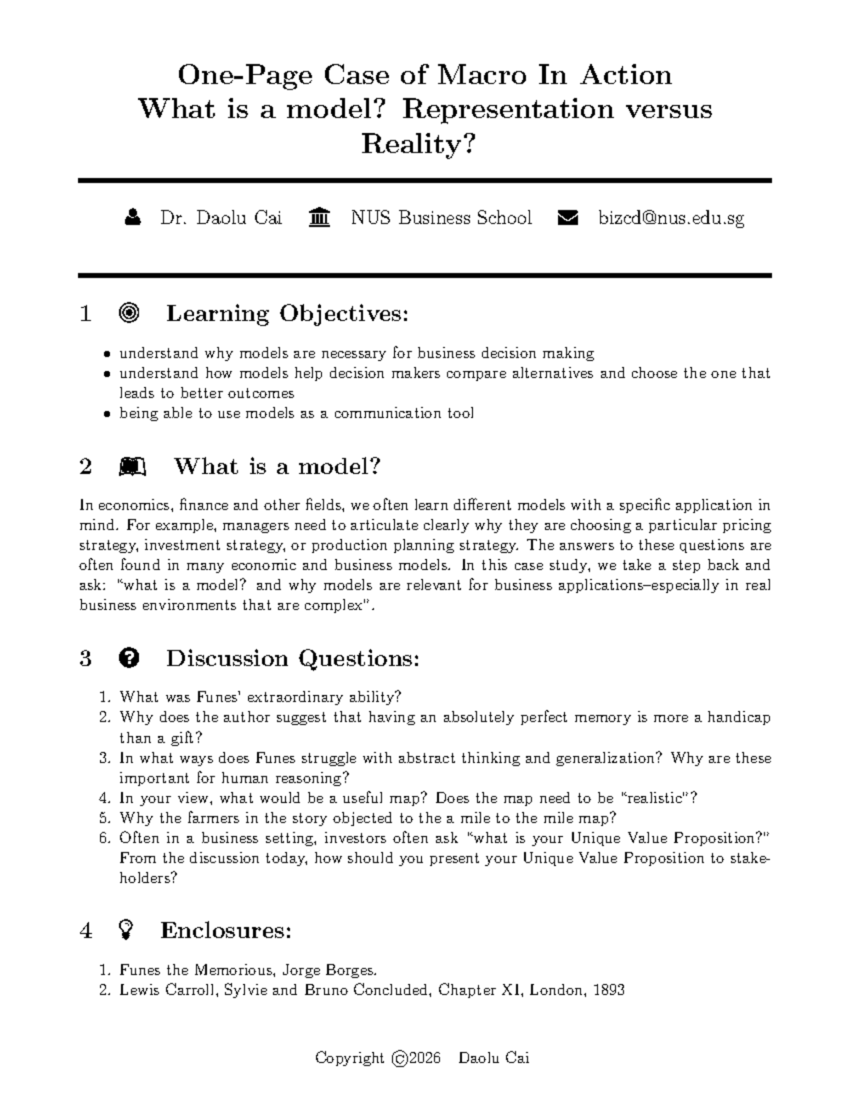 Case Study: Models in Business Decision Making (NUS) - Studocu