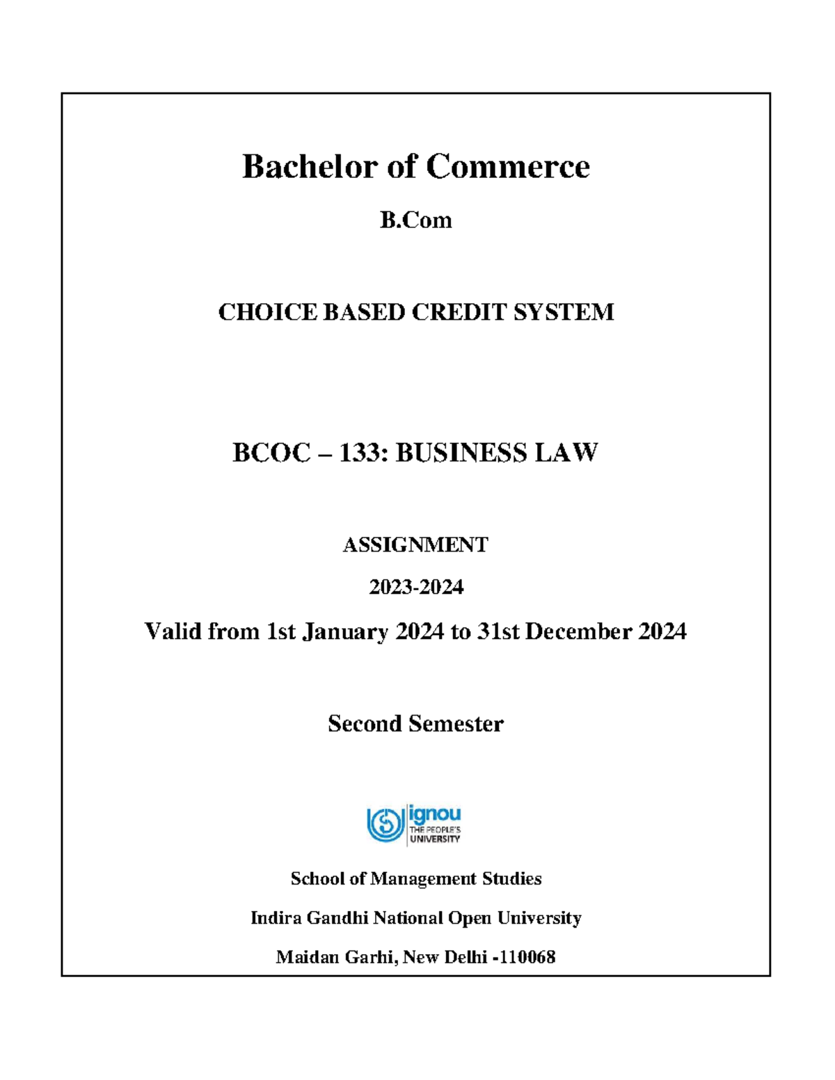 BCOC 133: Business Law Assignment Guidelines for 2024 Term End Exams ...