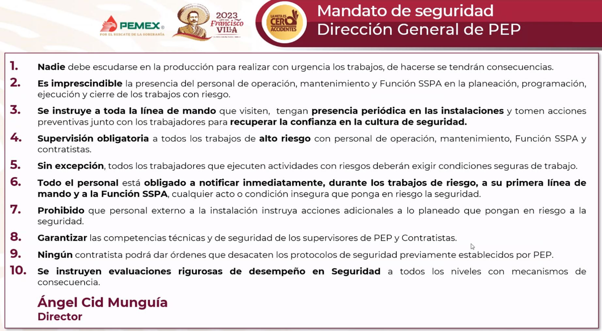 Mandato De Seguridad Dgpep 2023 Directrices Y Acciones Preventivas