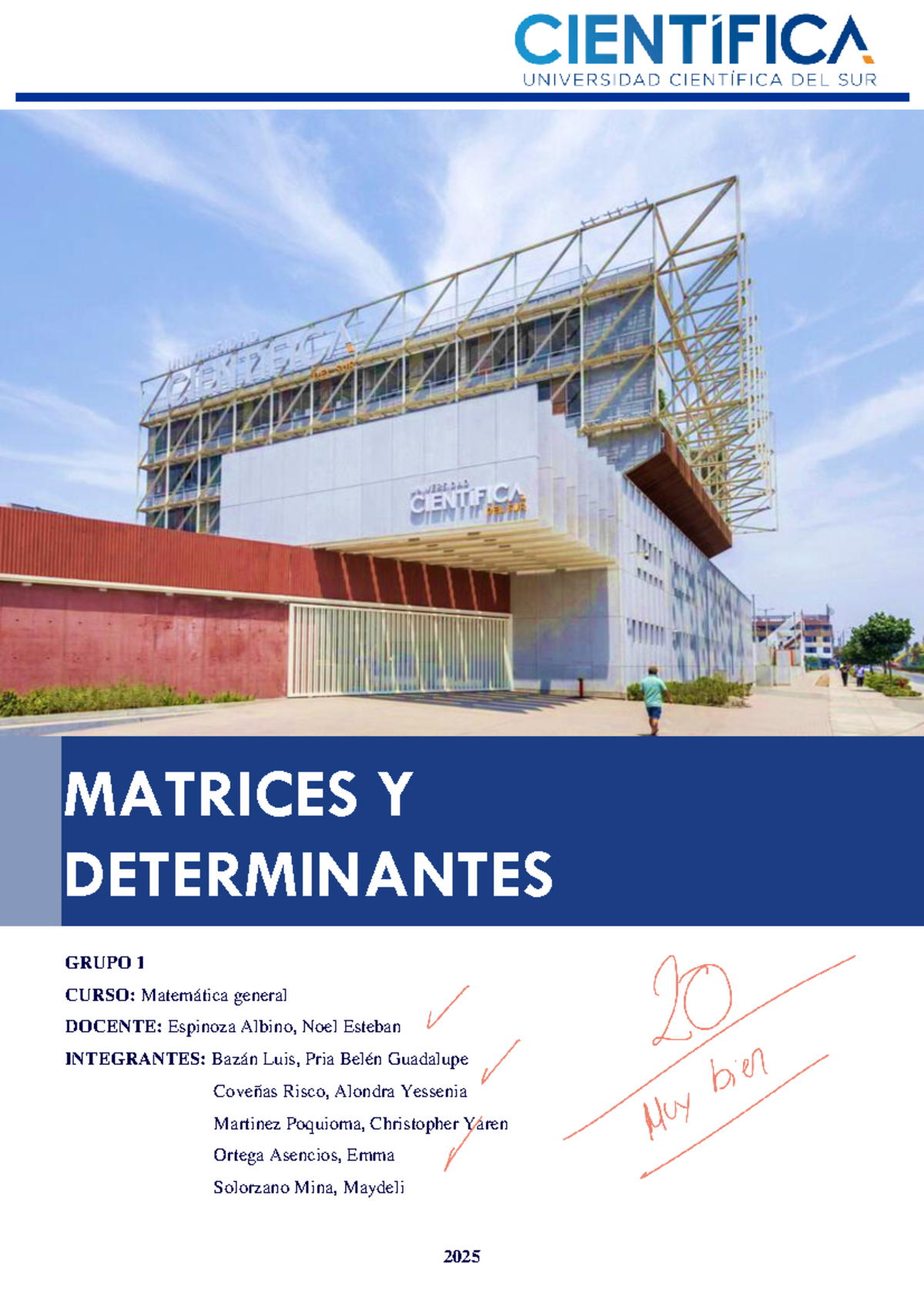 Matrices y Determinantes - Curso 250226 225309 - Studocu