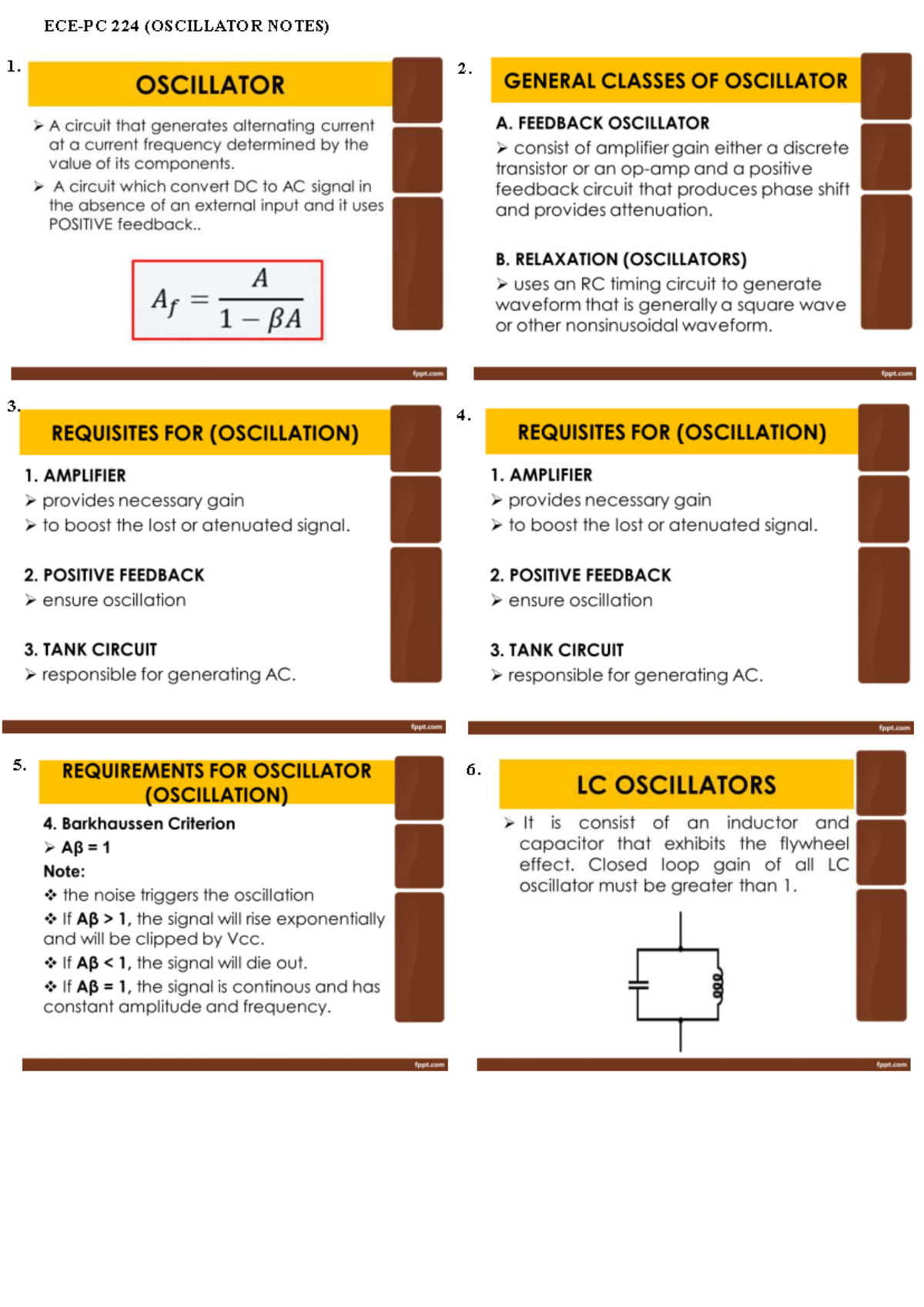 6 - Oscillator- Discussion - Electronics - 1. ECE-PC 224 (OSCILLATOR ...