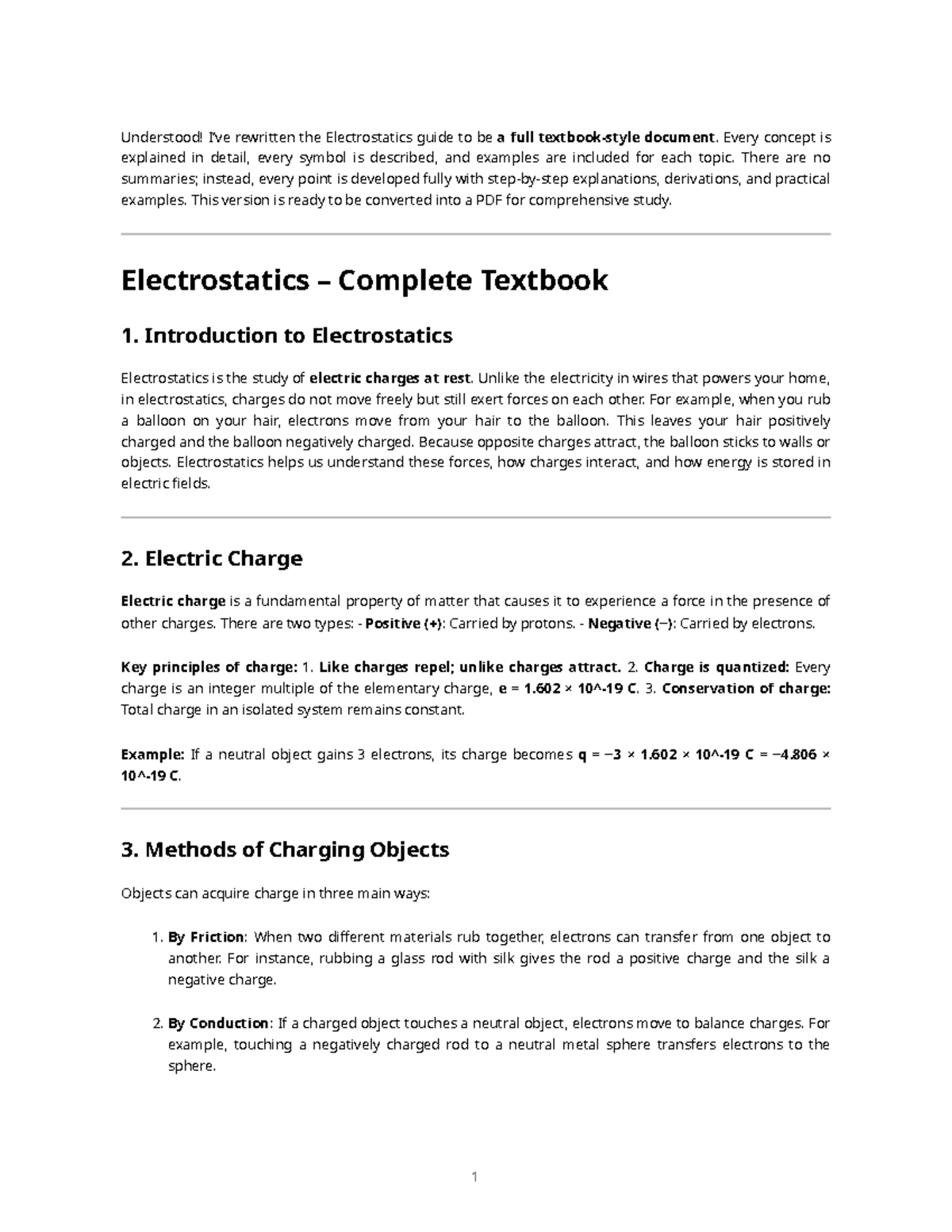 Electrostatics Advanced Guide: Comprehensive Study Resource - Studocu