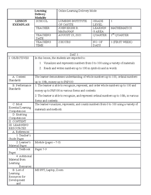 SOLO- Framework- Sample - Republic of the Philippines Department of ...