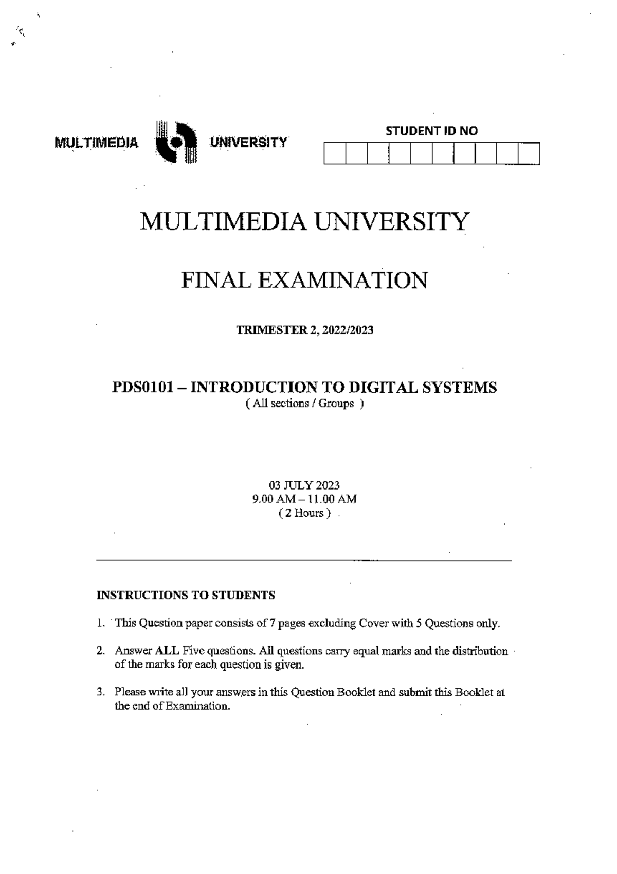 PDS 0101 - Past Year Questions & Answers - Studocu