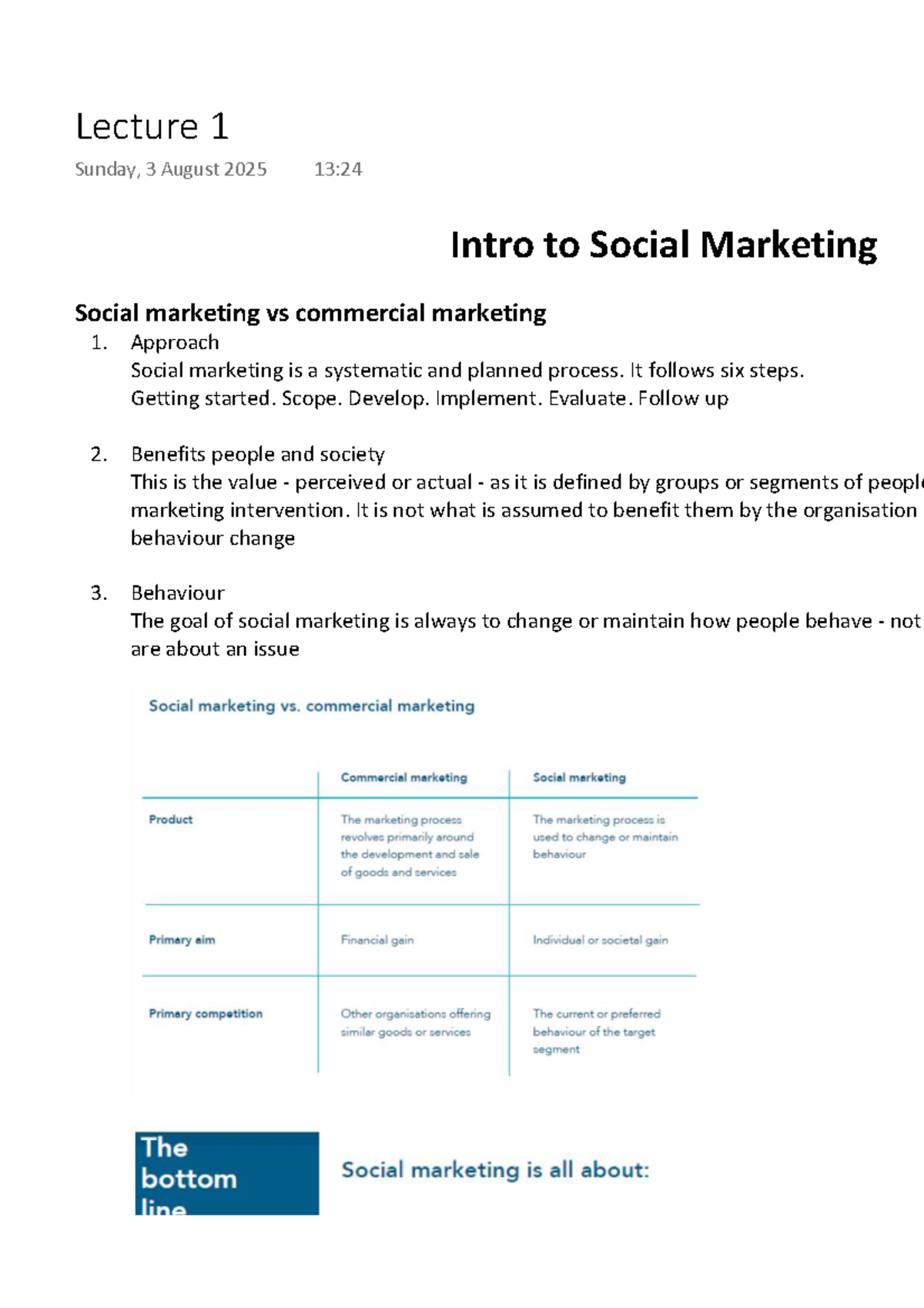 Lecture 1: Intro to Social Marketing - Key Concepts & Strategies - Studocu