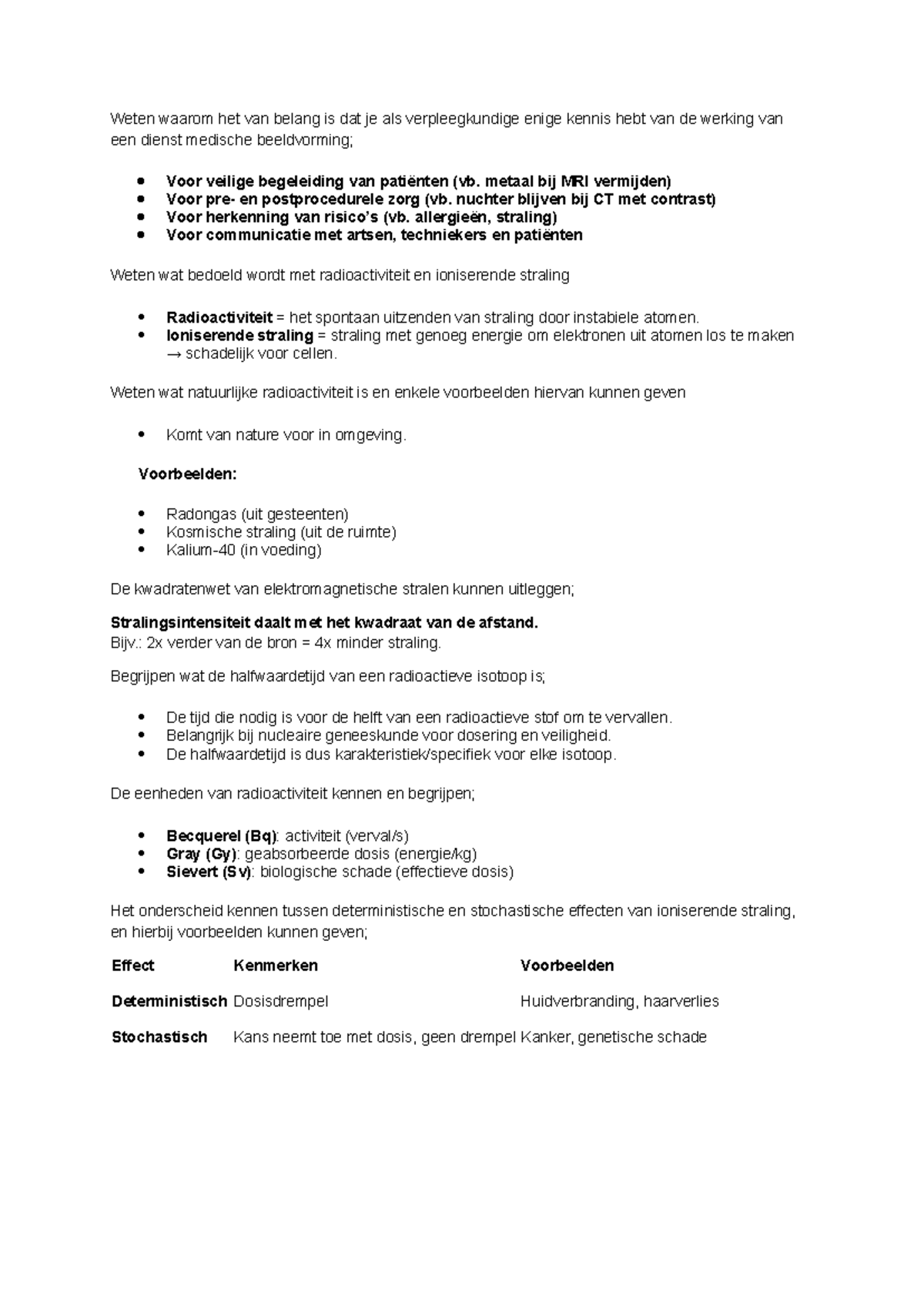 Medisch Beeldvorming - Samenvatting Verpleegkundige Methodiek en ...