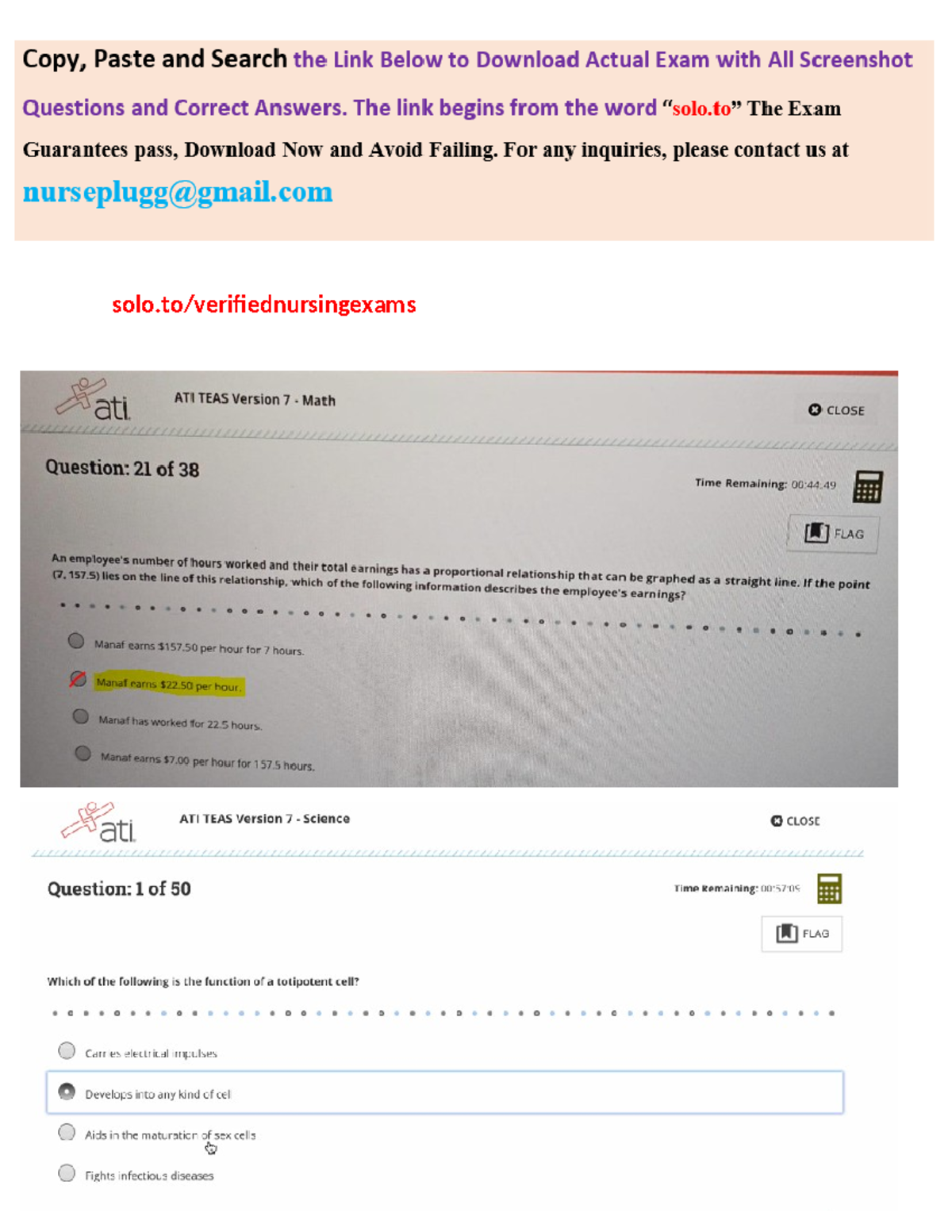 Pass ATI TEAS 7 Exam: Comprehensive Questions & Answers for All ...