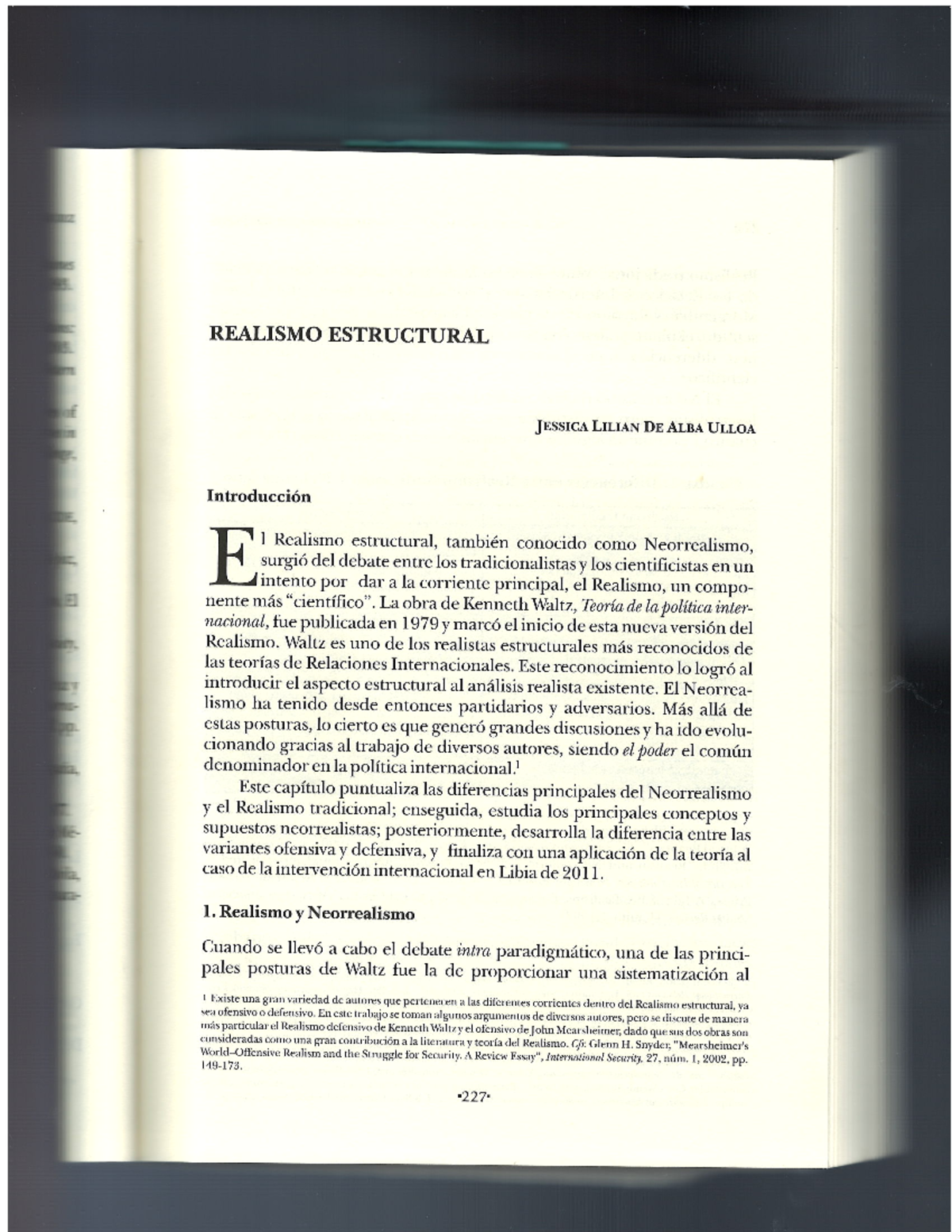 L6. Neorrealismo de Kenneth Waltz y su Impacto en Relaciones ...