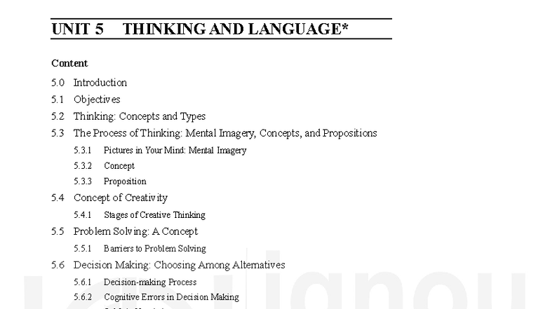 Mod 6 - Cognitive Processes: Thinking and Language Insights - Studocu