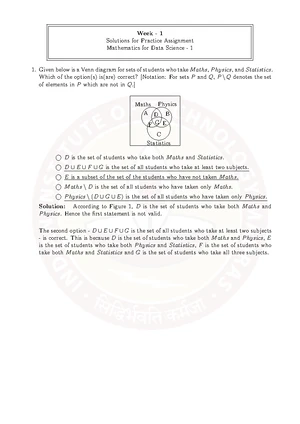 Week 2 - week-2 graded assignment - Week 2 New Questions Mathematics for Data Science - 1 A ray ...