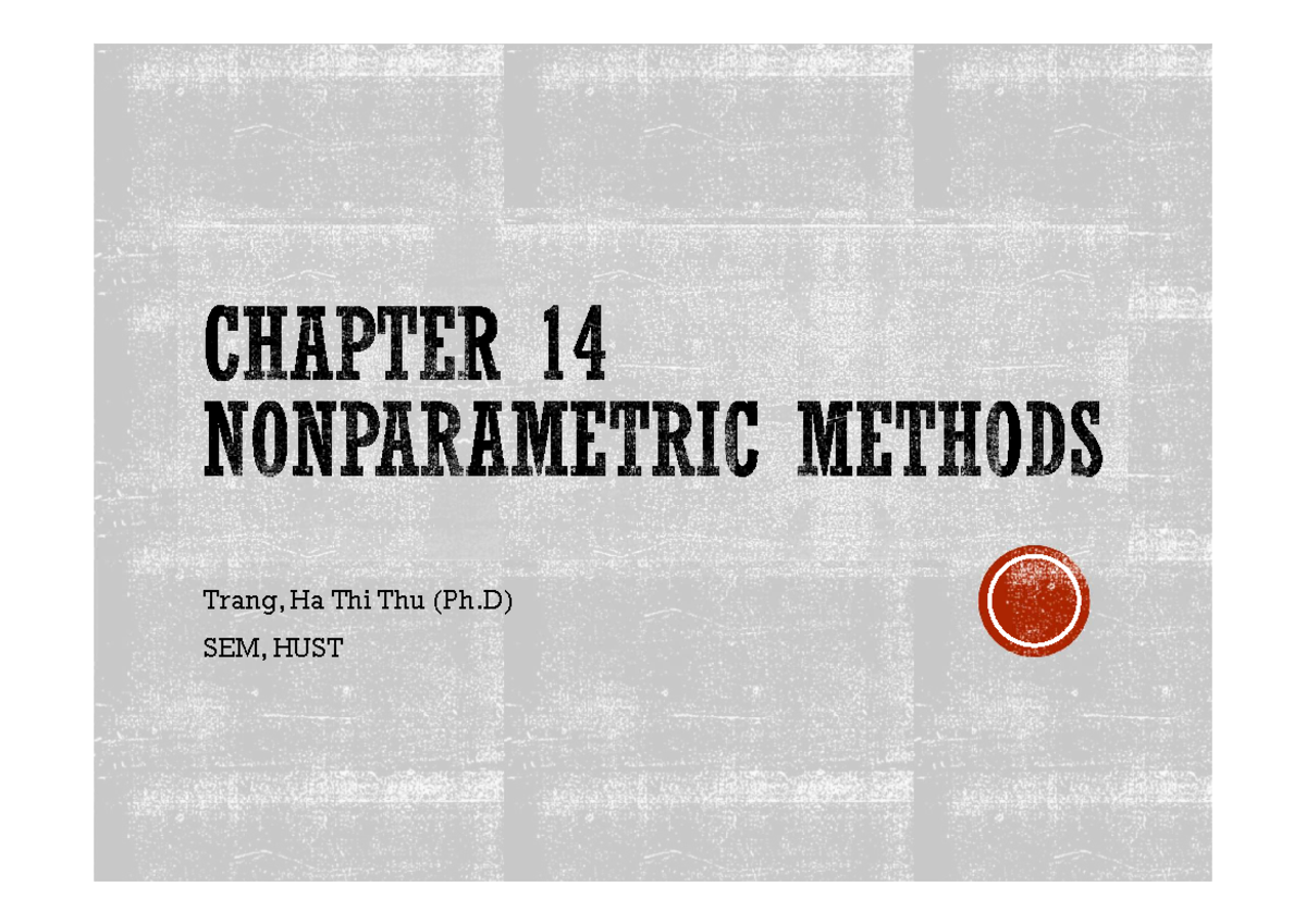 Applied Stats.Chap14.Nonparametric Test - Trang, Ha Thi Thu (Ph) SEM ...
