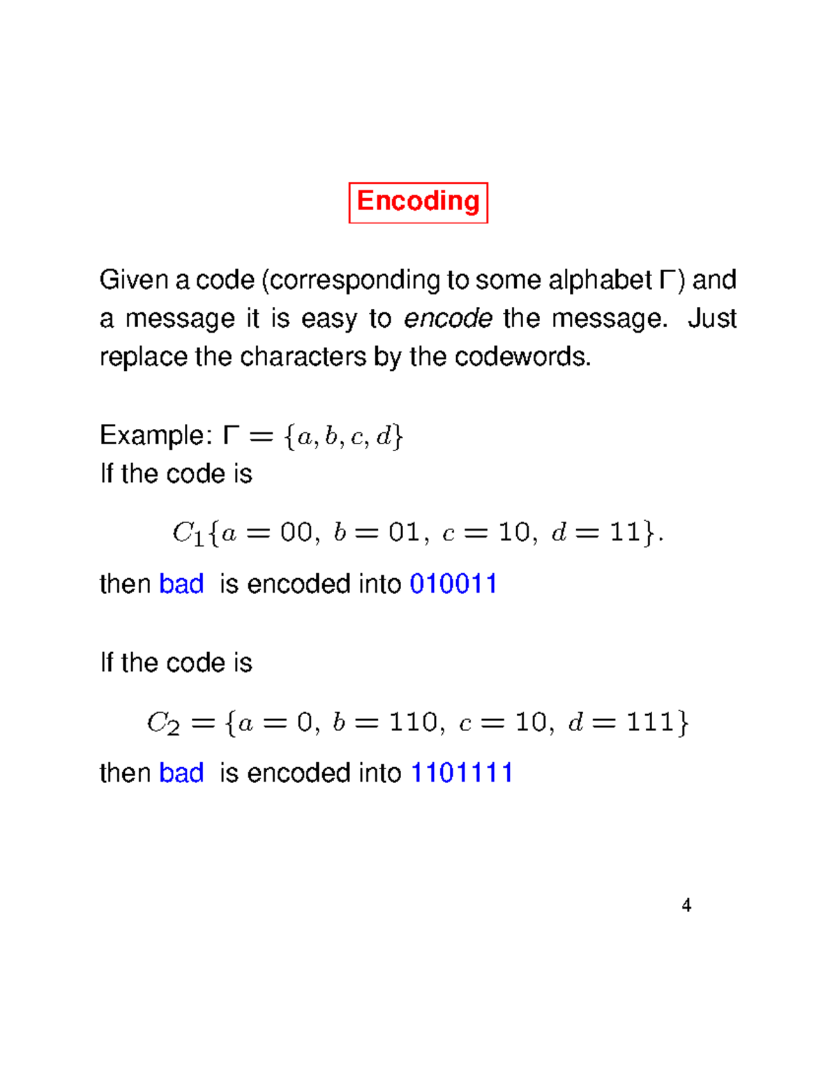 L17-2 Encoding and Decoding Notes on Unique Decipherability - Studocu