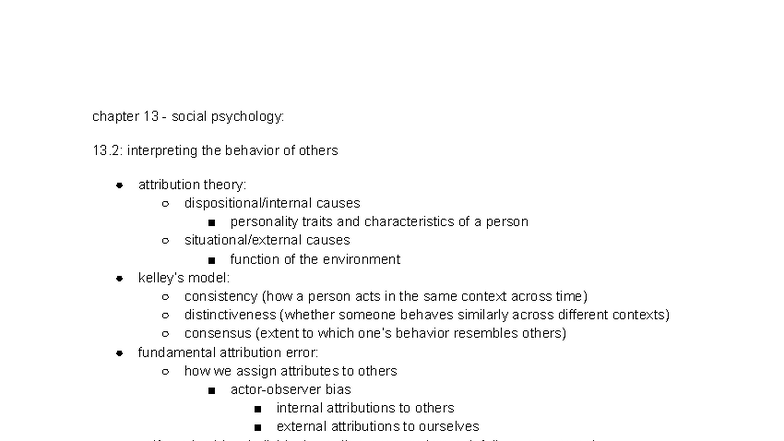 Chapter 13: Social Psychology Insights - PSY1102 - Studocu