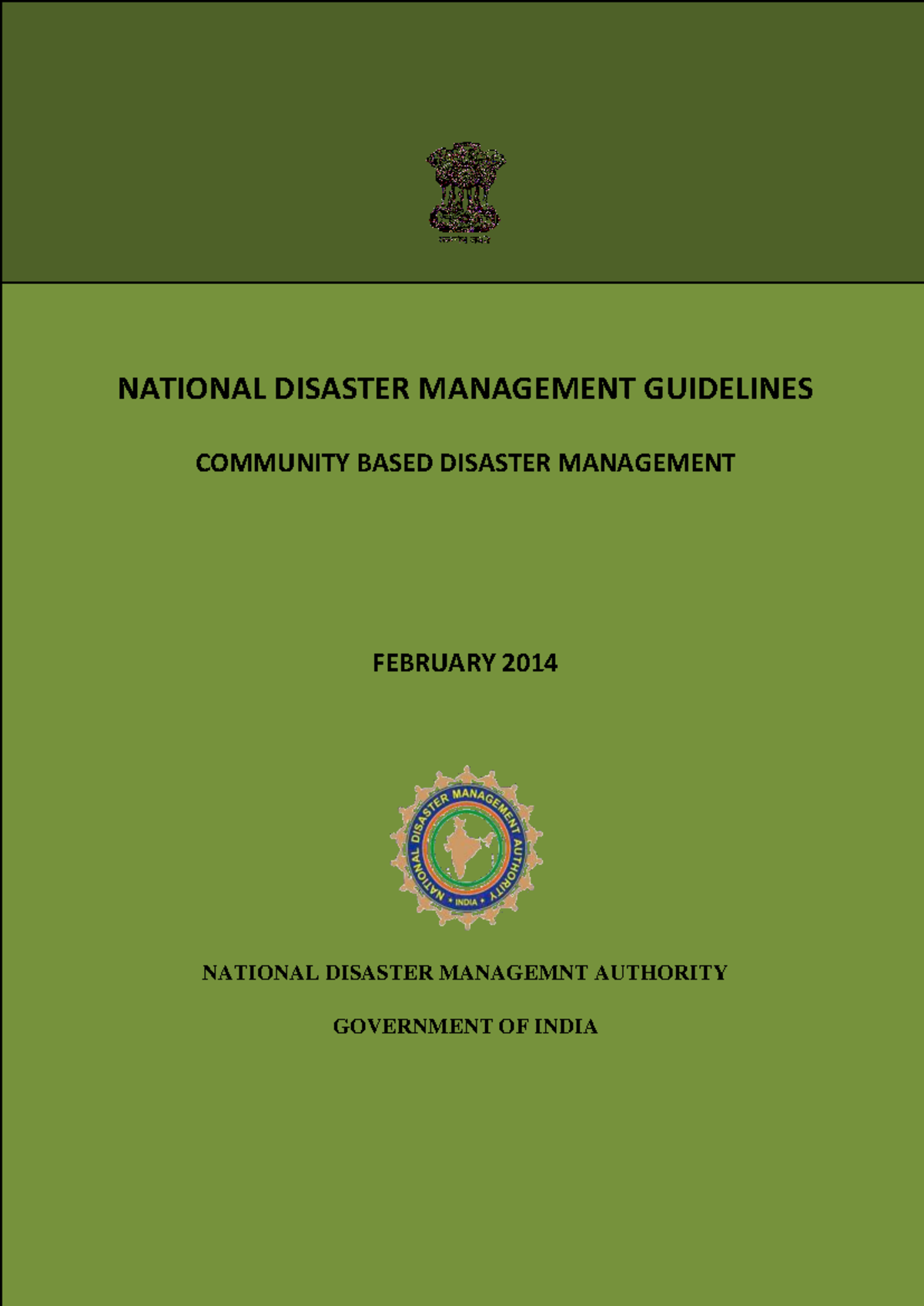 Draft National Policy Guidelines on CBDM: Community-Based Disaster ...