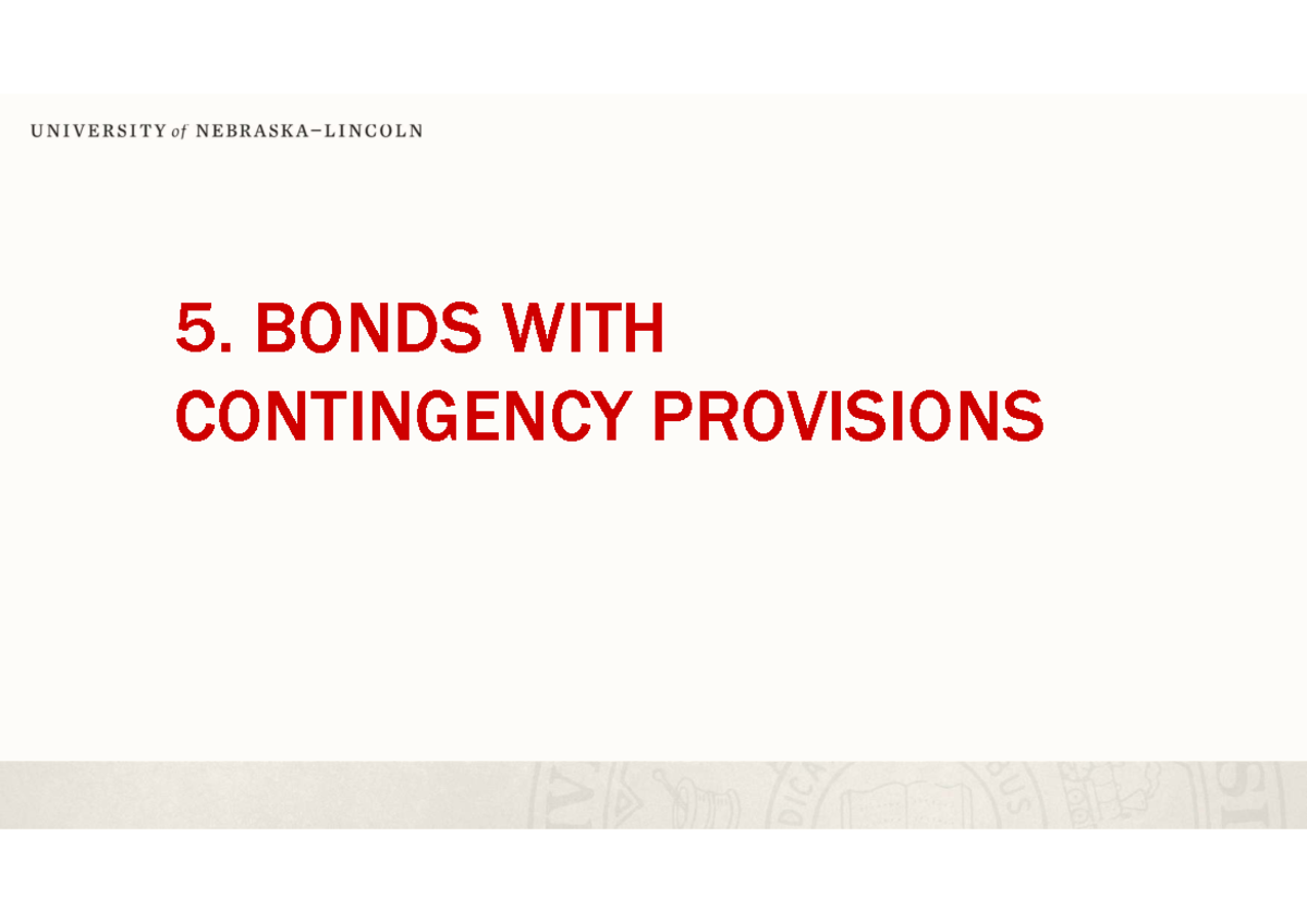 Understanding Bonds with Contingency Provisions: Callable, Putable ...