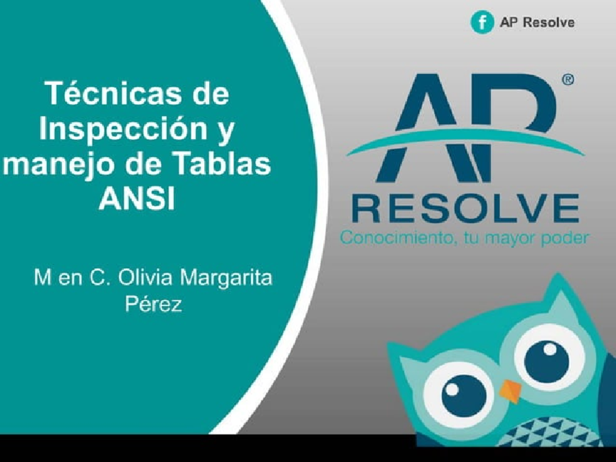 Tecnicas DE Inspeccion ANSI - f AP Resolve R Técnicas de AD Inspección ...