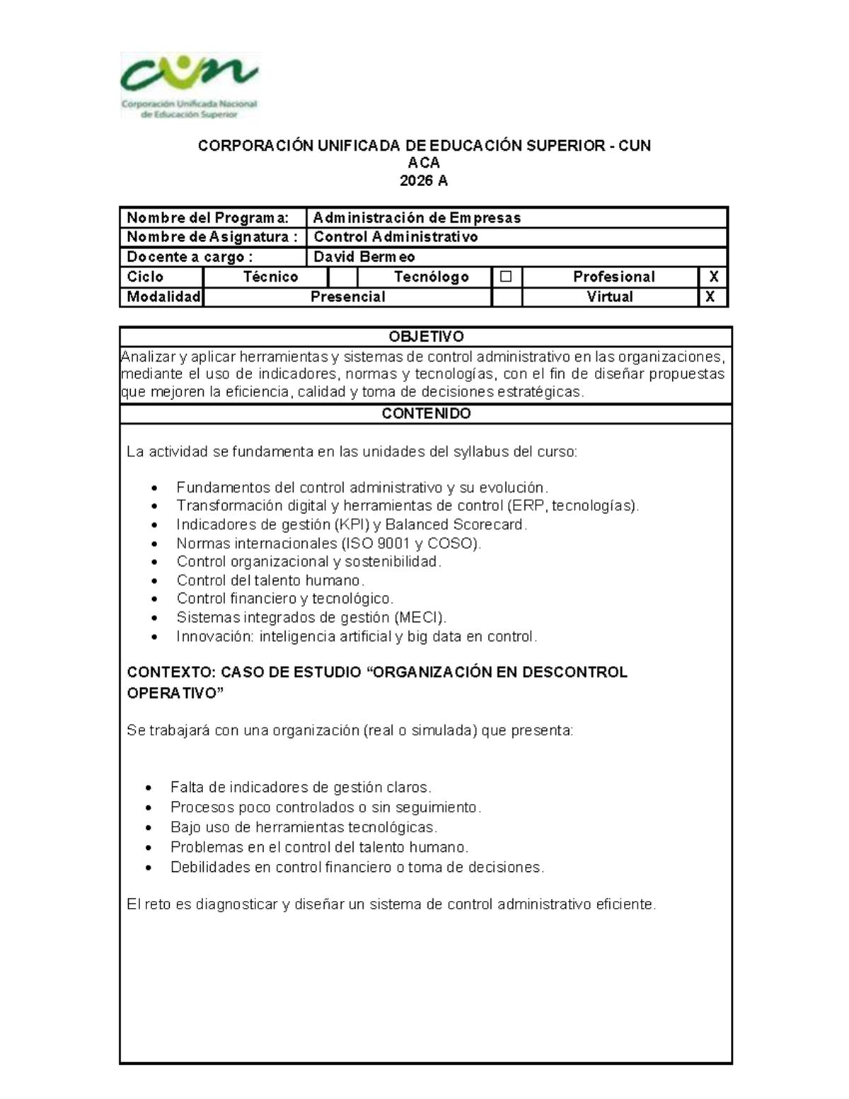 ACA - Control Administrativo: Propuestas y Diagnósticos Eficientes ...