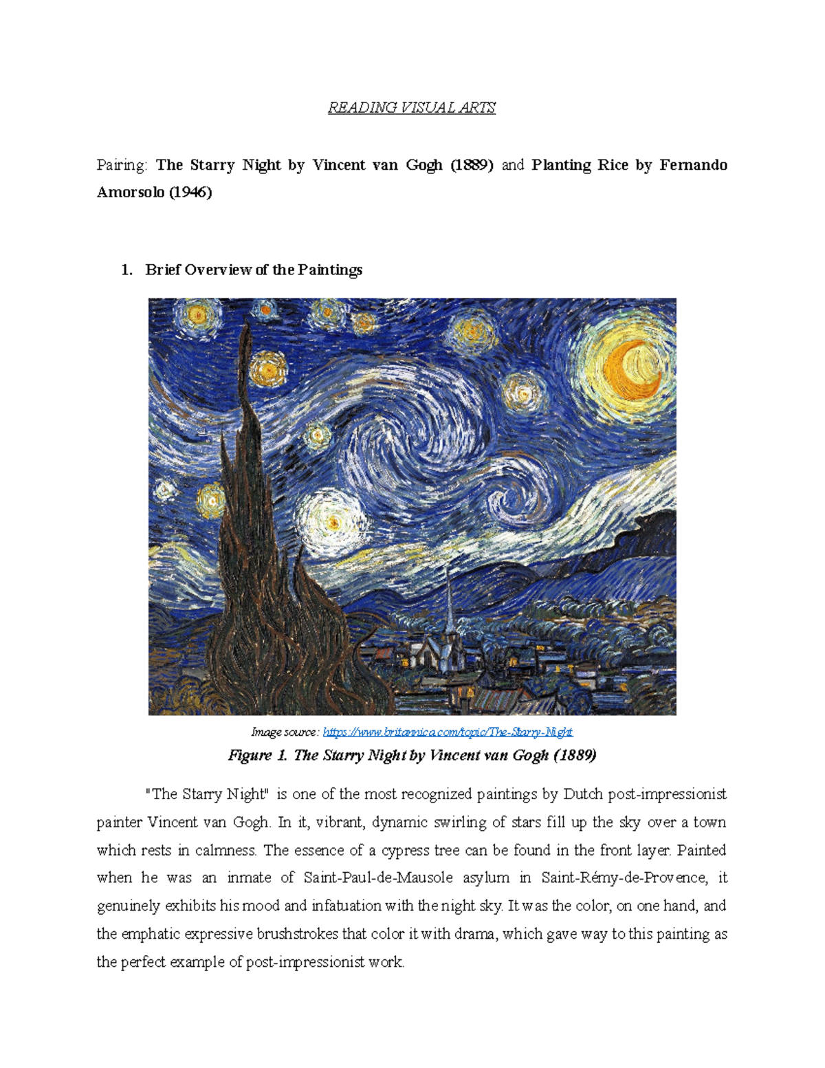Reading Visual ARTS - Hahaha - READING VISUAL ARTS Pairing: The Starry ...