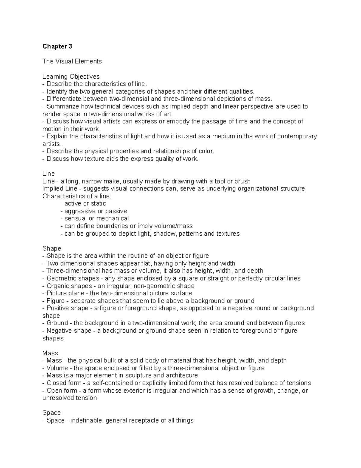 Chapter 3 - Lecture notes 3 - Chapter 3 The Visual Elements Learning ...