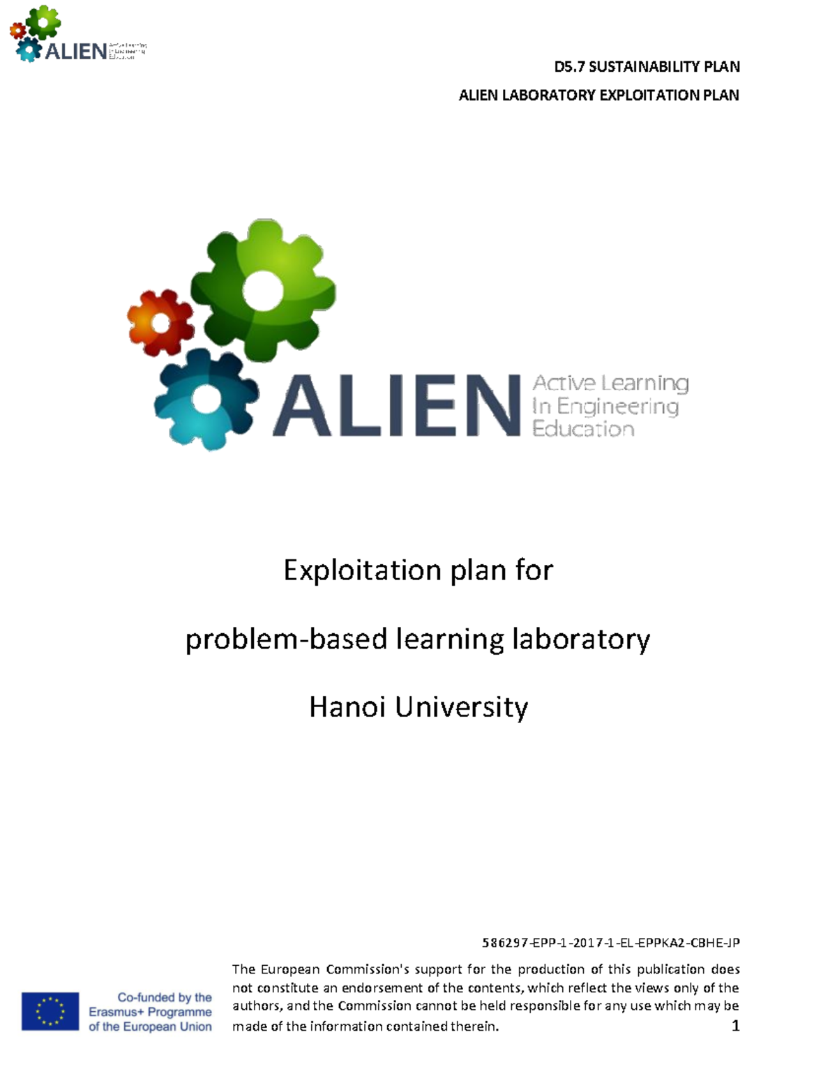 P10 dModel lab exploitation plan - ALIEN LABORATORY EXPLOITATION PLAN ...