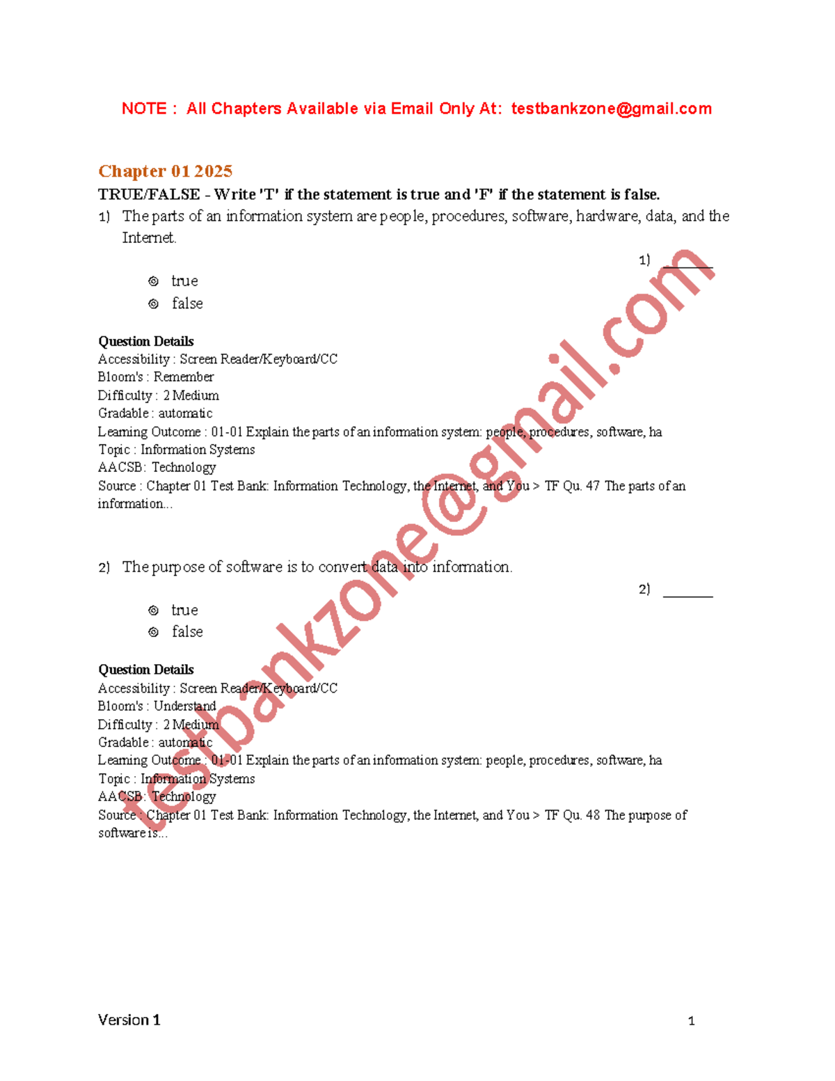 Test Bank for Computing Essentials 2025 - Chapter 01 Assessments - Studocu
