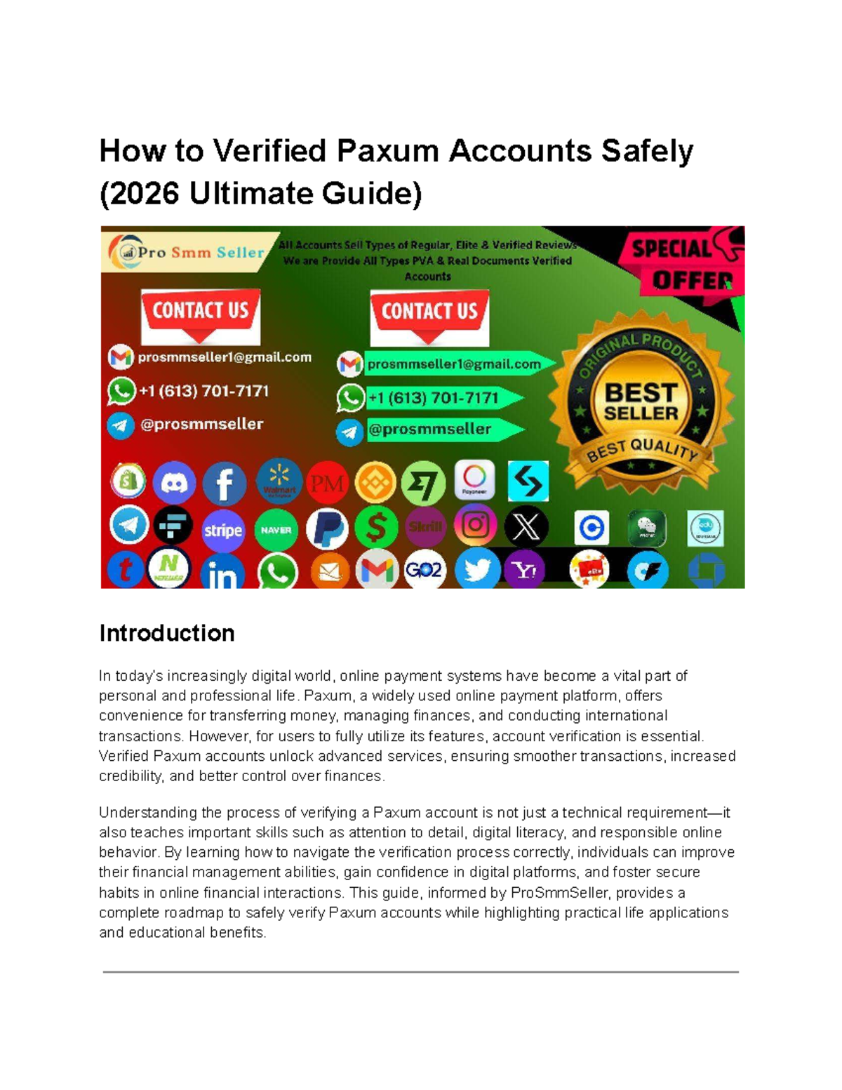 How to Safely Verify Paxum Accounts: 2026 Ultimate Guide - Studocu