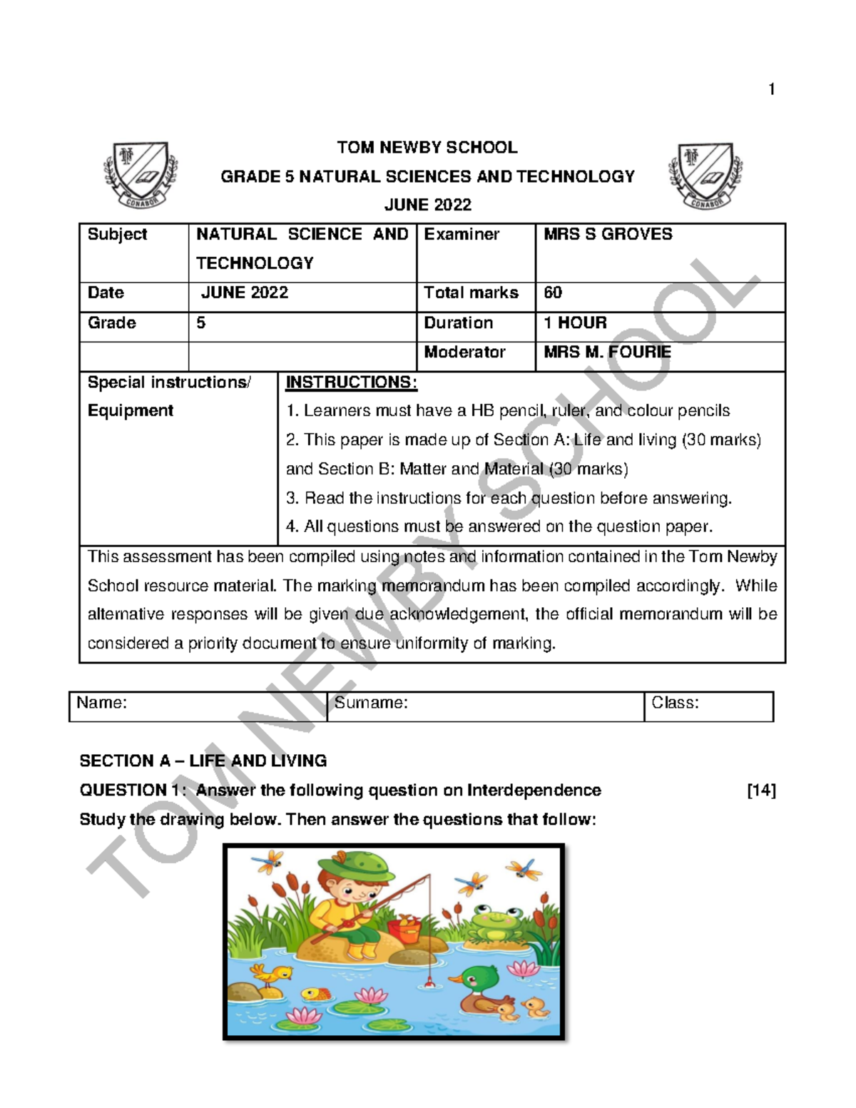 Grade 5 NS Tech Exam Paper - June 2022 (Tom Newby School) - Studocu