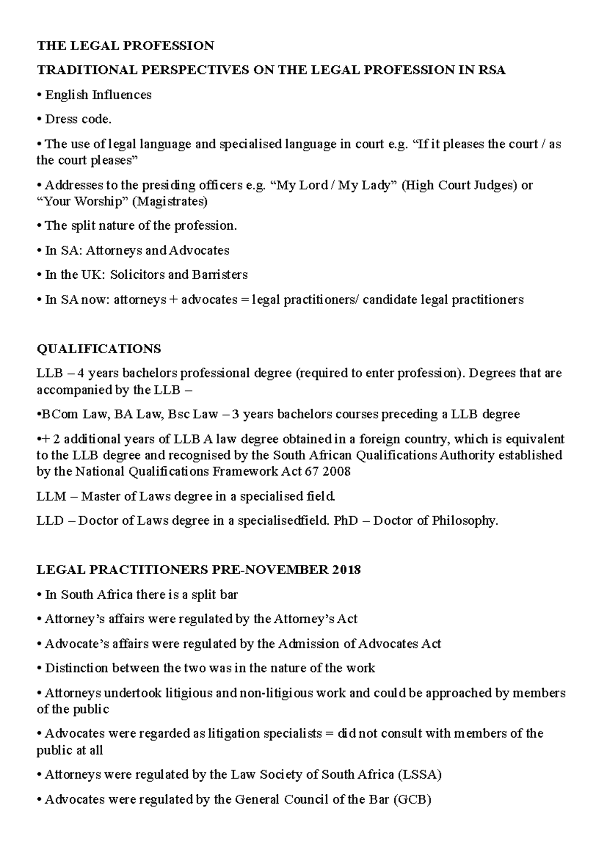 Legal Profession Overview in RSA: Key Insights & Historical Context ...