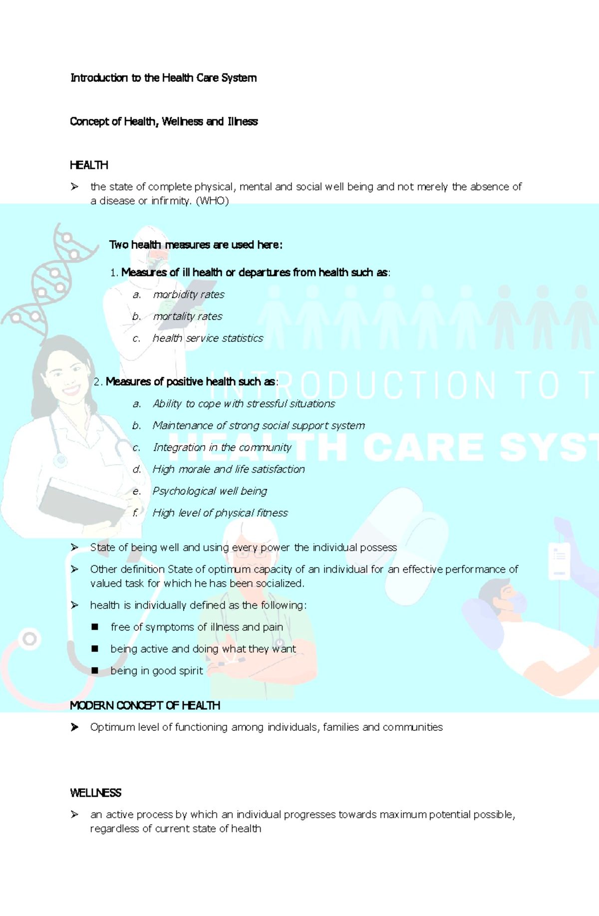 Introduction to the Health Care System -Topic 1 - Introduction to the ...