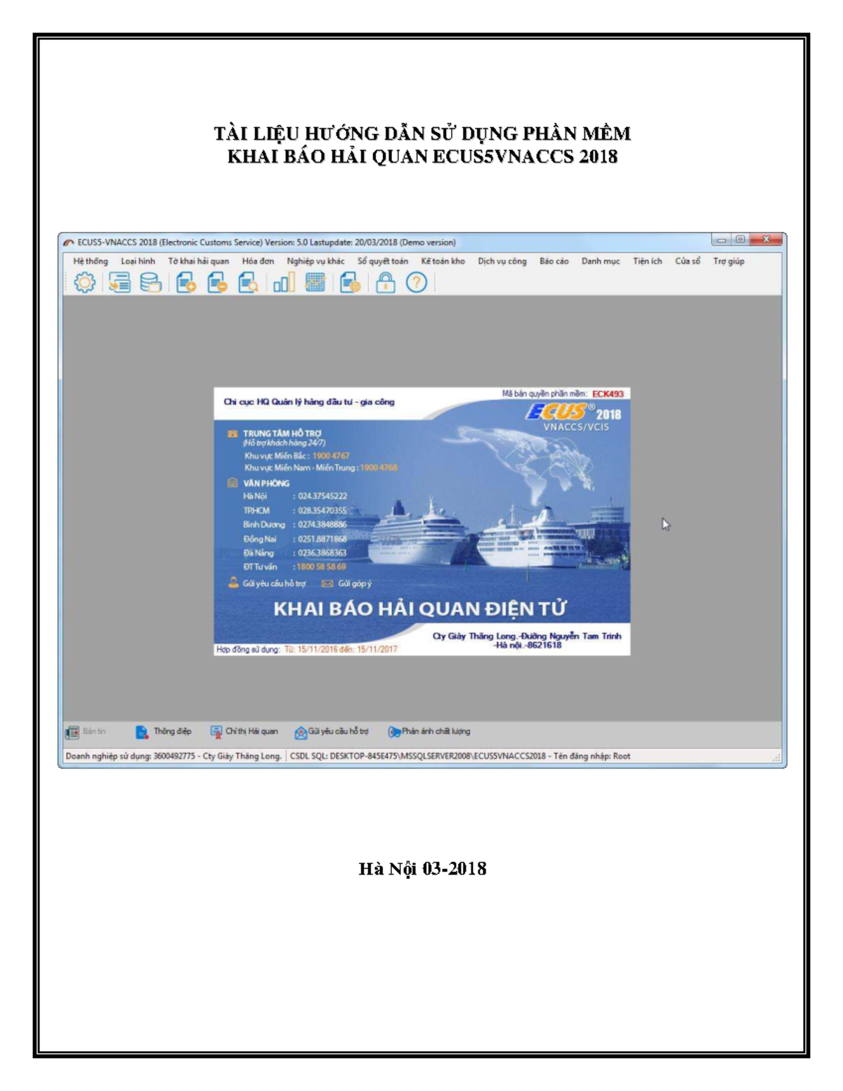 Hướng Dẫn Sử Dụng Phần Mềm Khai Báo Hải Quan ECUS5 VNACCS 2018 - Studocu