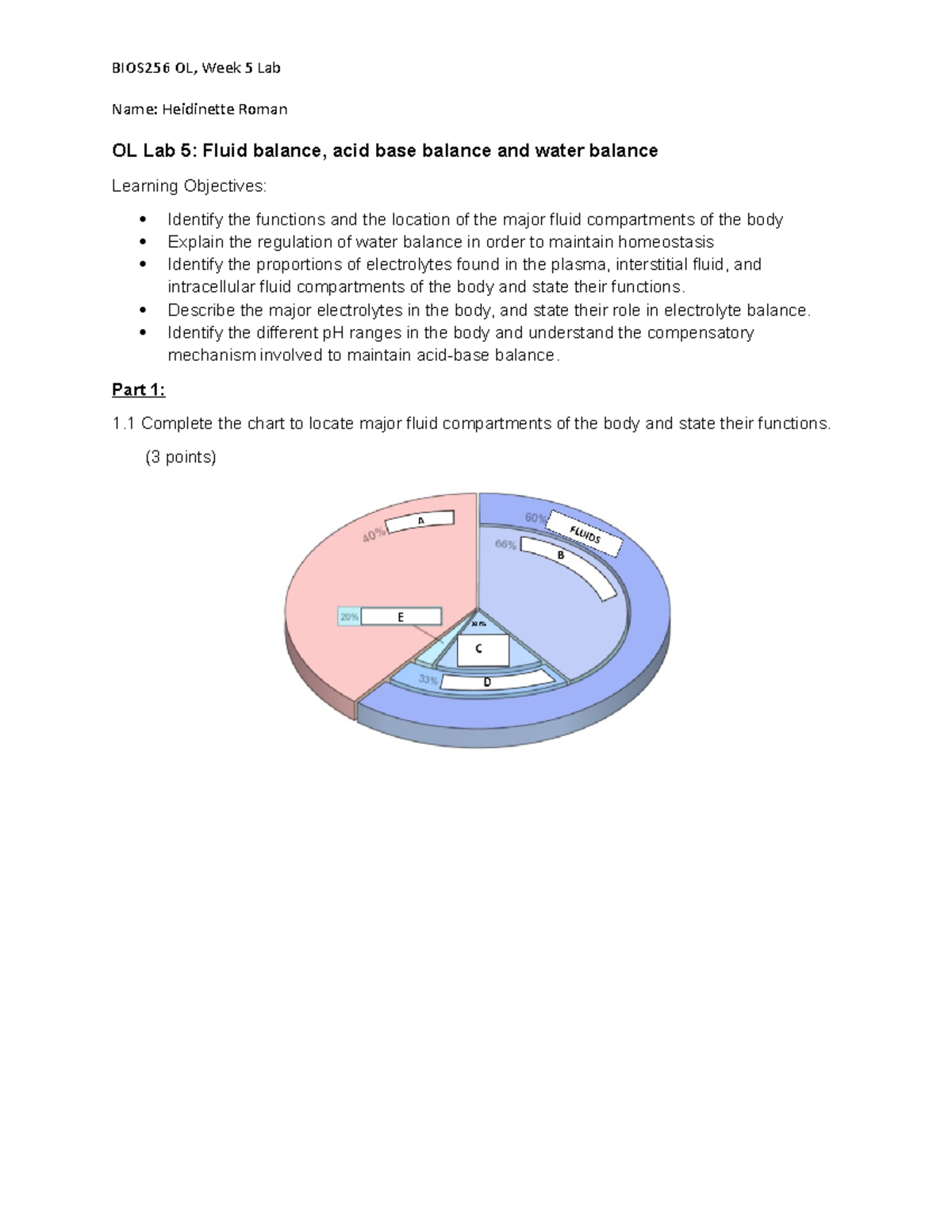 BIOS256 WEEK 5 Lab - Fluid, Acid-Base, and Water Balance Analysis - Studocu