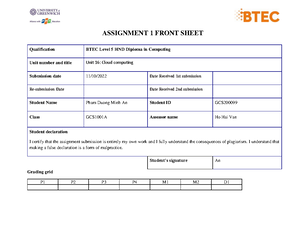 BTEC Level 3 ICT Cloud Storage Assignment - Pearson BTEC Level 3 ...